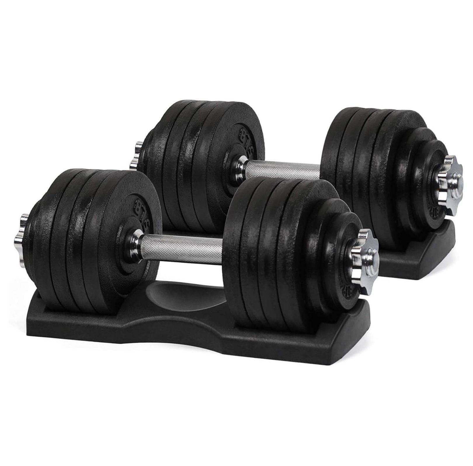 Starring 105-200 Lbs adjustable dumbbells (105 LBS Black with Trays ...