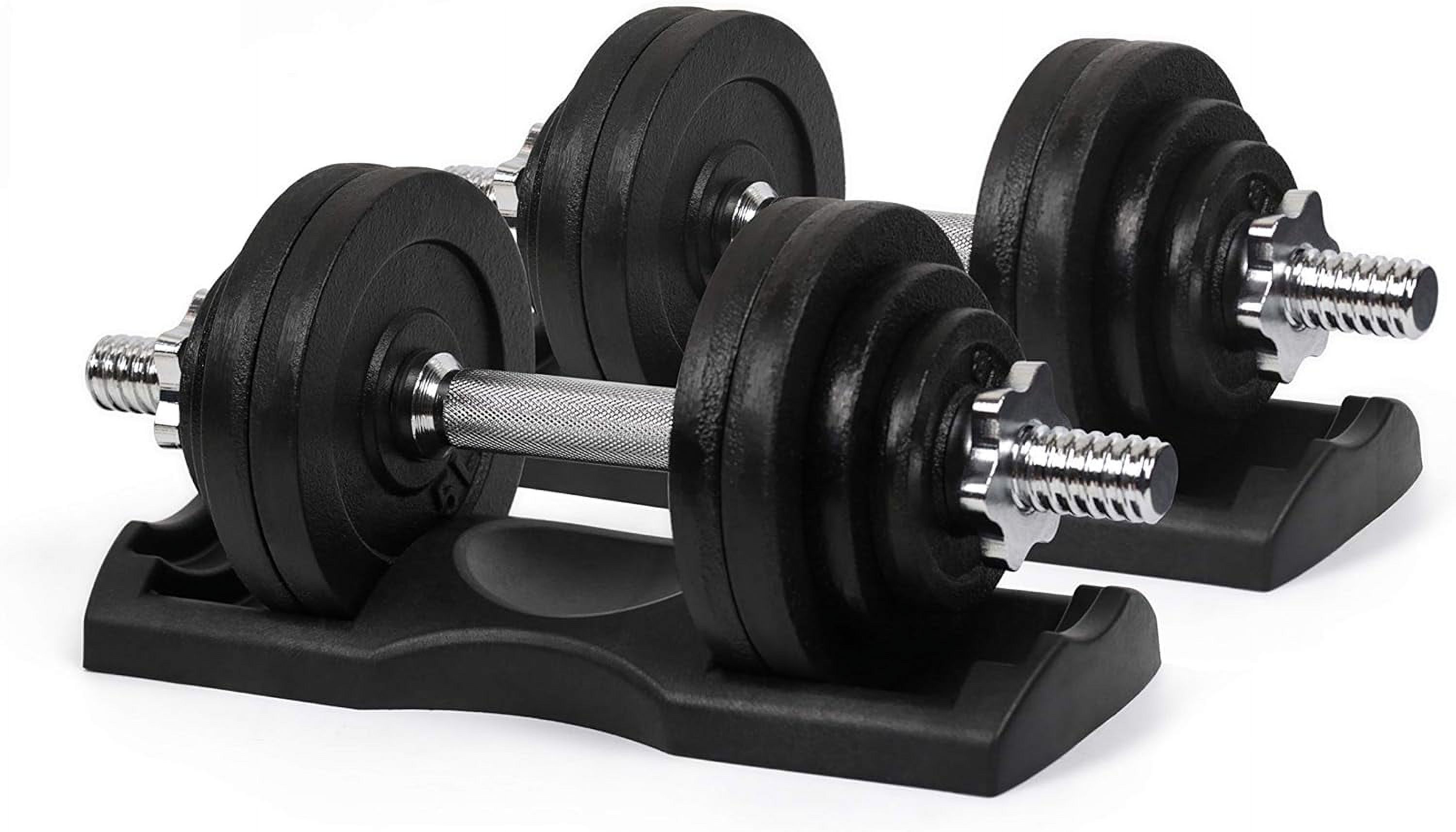 Starring 105-200 Lbs adjustable dumbbells (65LBS Black with Trays ...