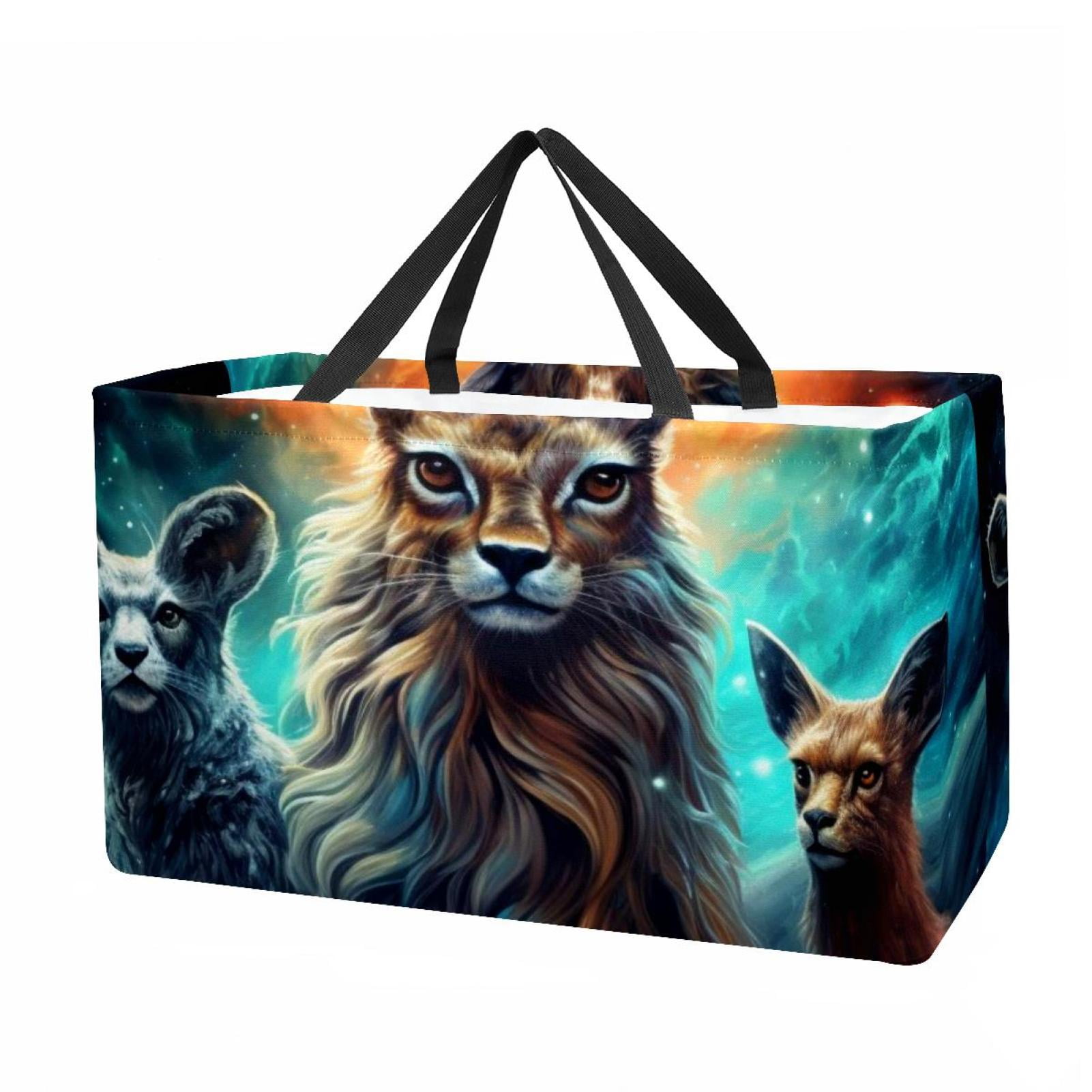 Starry Animals Large Capacity Reusable Foldable Oxford Cloth Toy Basket ...