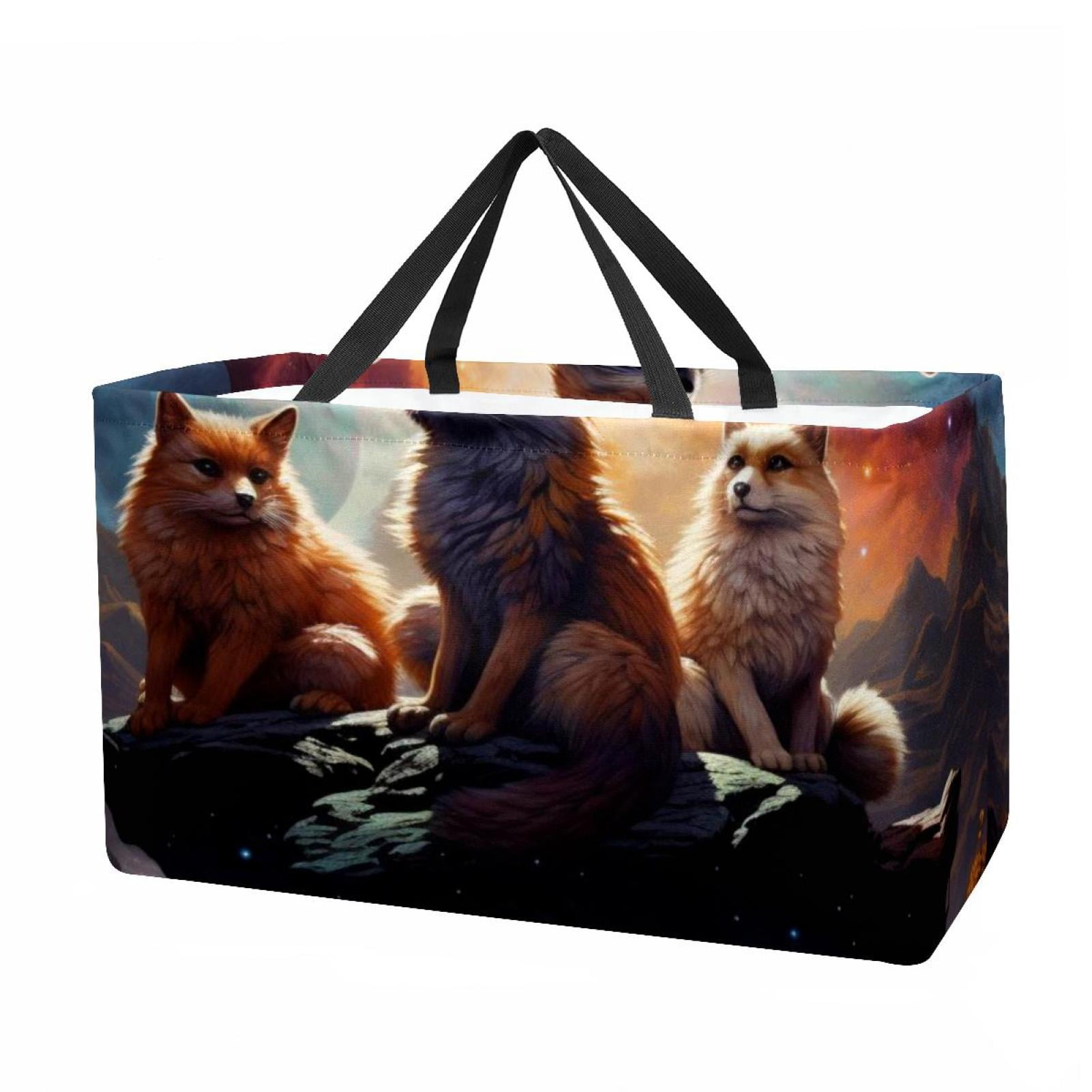 Starry Animals Large Foldable Oxford Cloth Laundry Bag Storage Box Cube ...