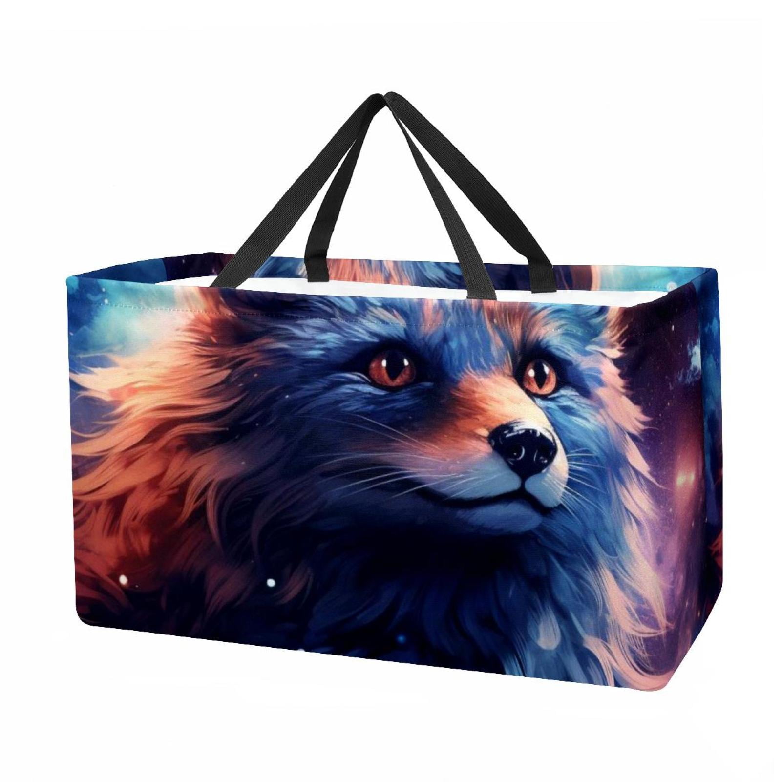 Starry Animals Large Toy, Picnic, and Storage Basket - Foldable Oxford ...