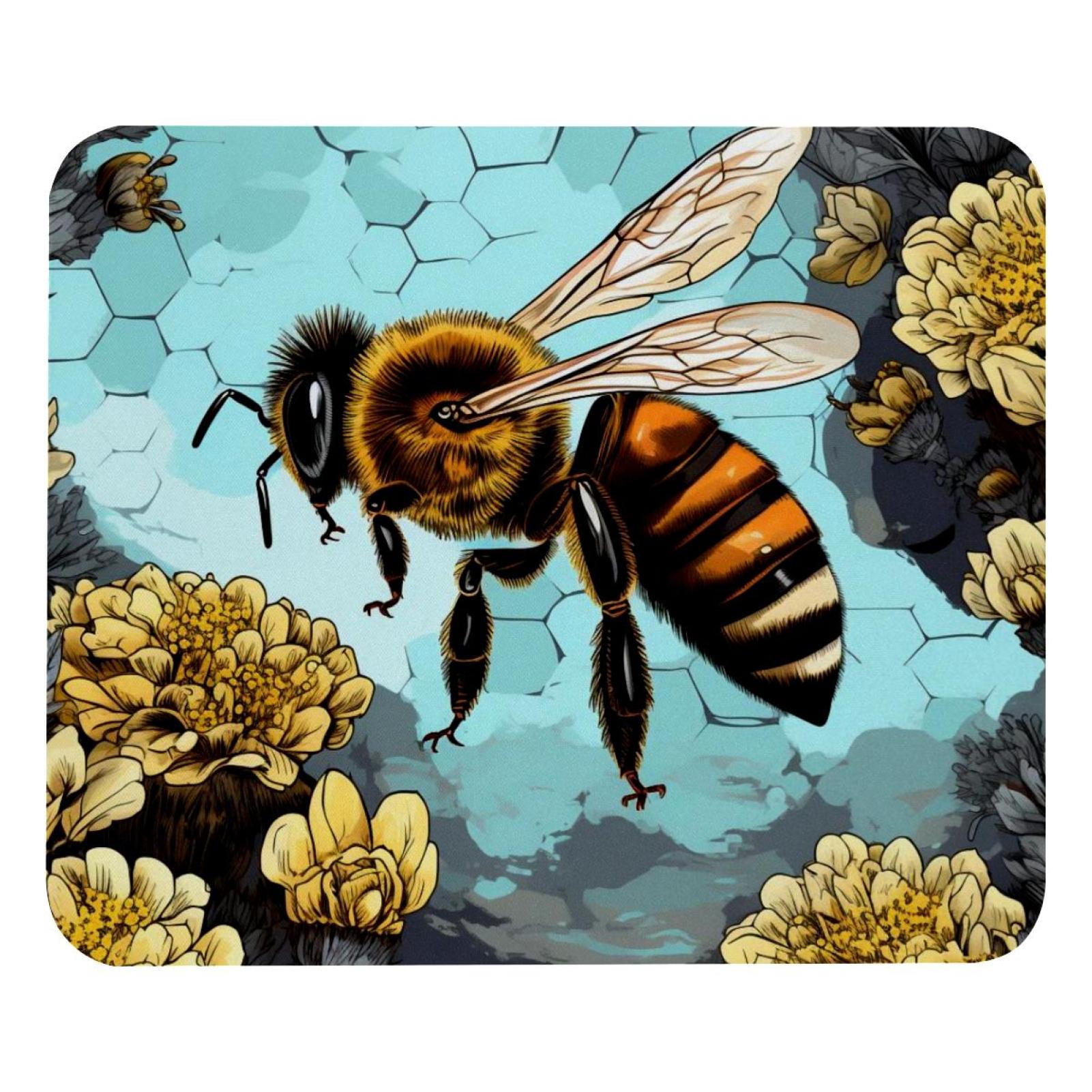 Starry Bee Computer Mouse Pad,Rubber Mouse Mat for Gaming, Office ...