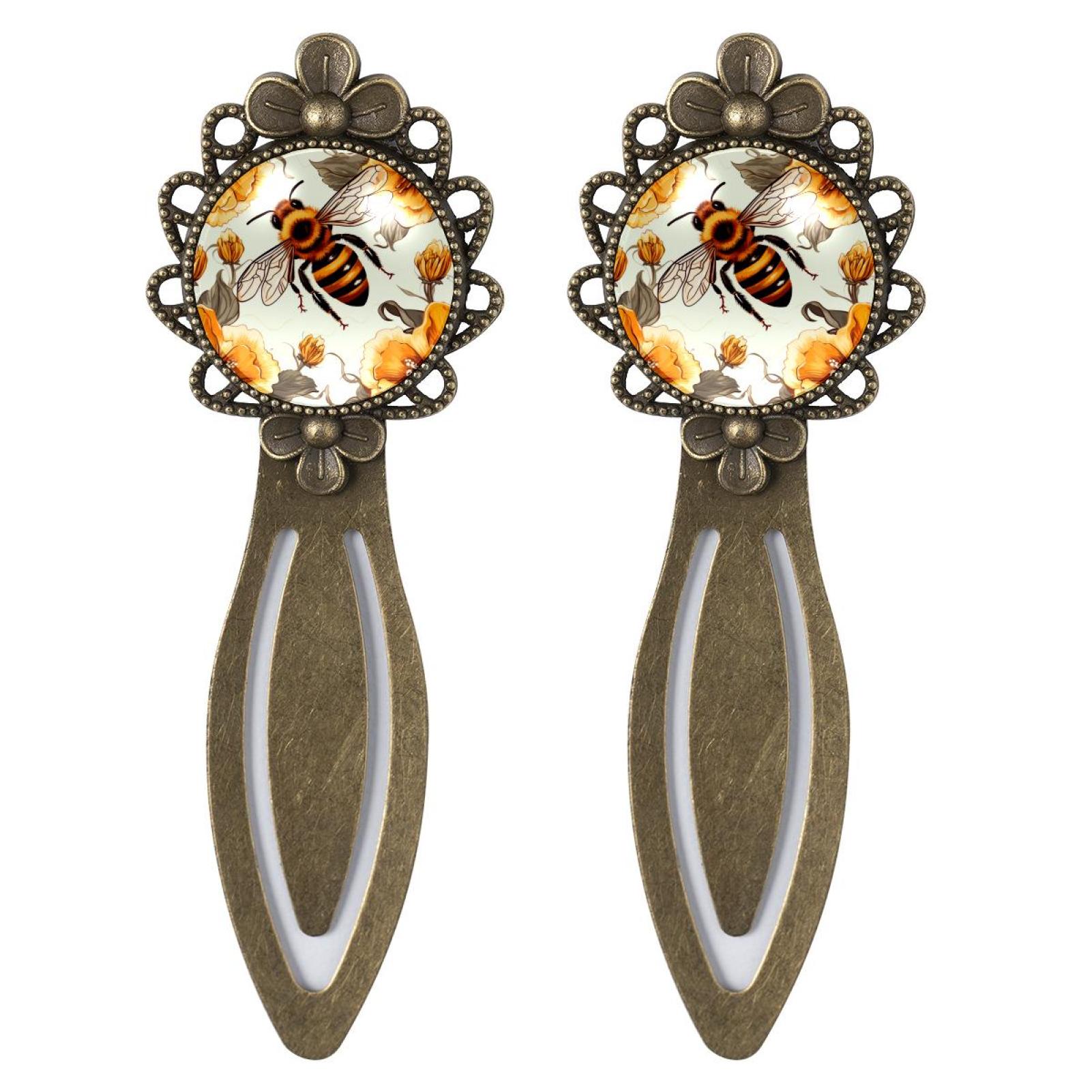 Starry Bee Elegant Vintage Copper-Colored Lace Bookmarks Set - Ideal ...