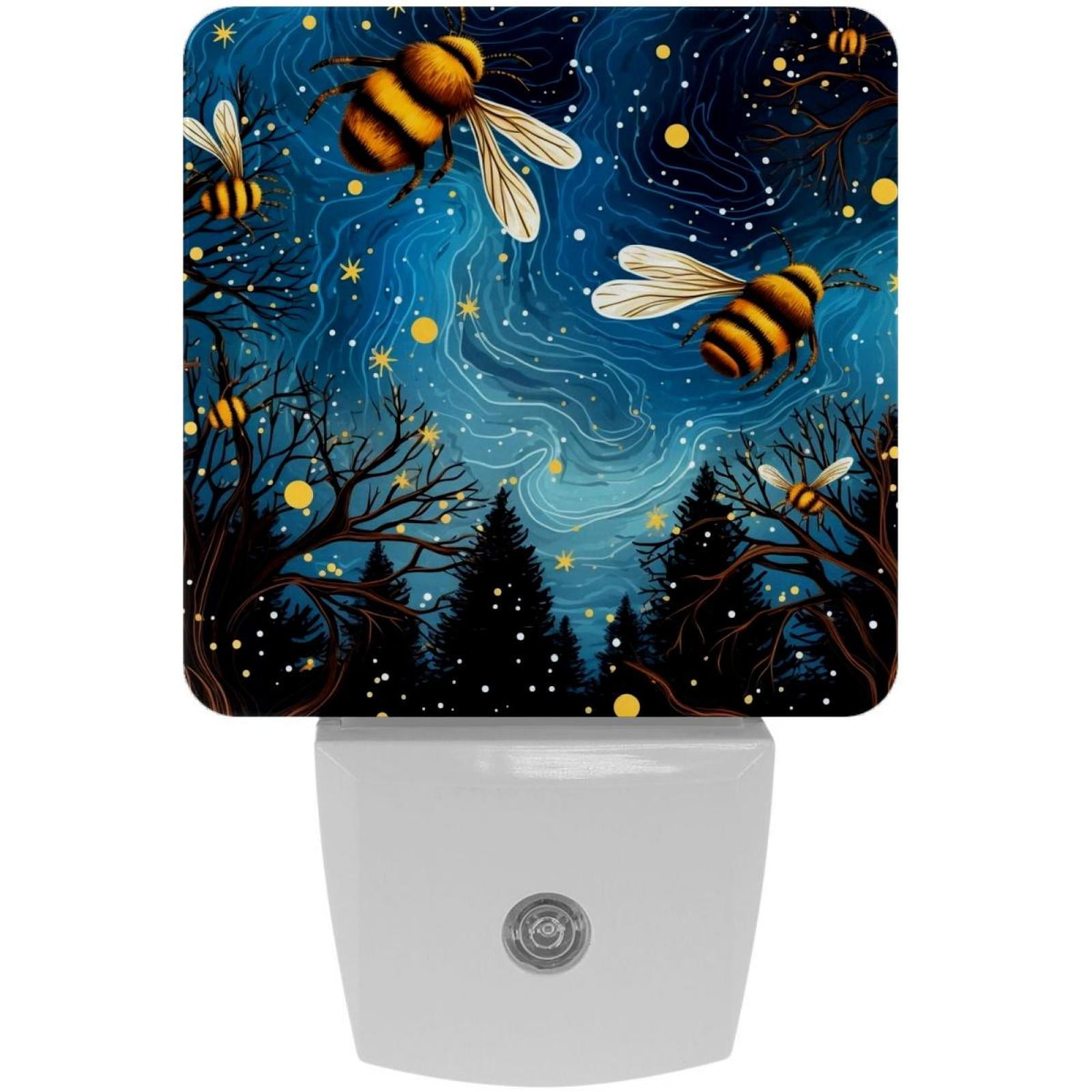 Starry Bee LED Square Night Light - Small and Bright Square-shaped LED ...