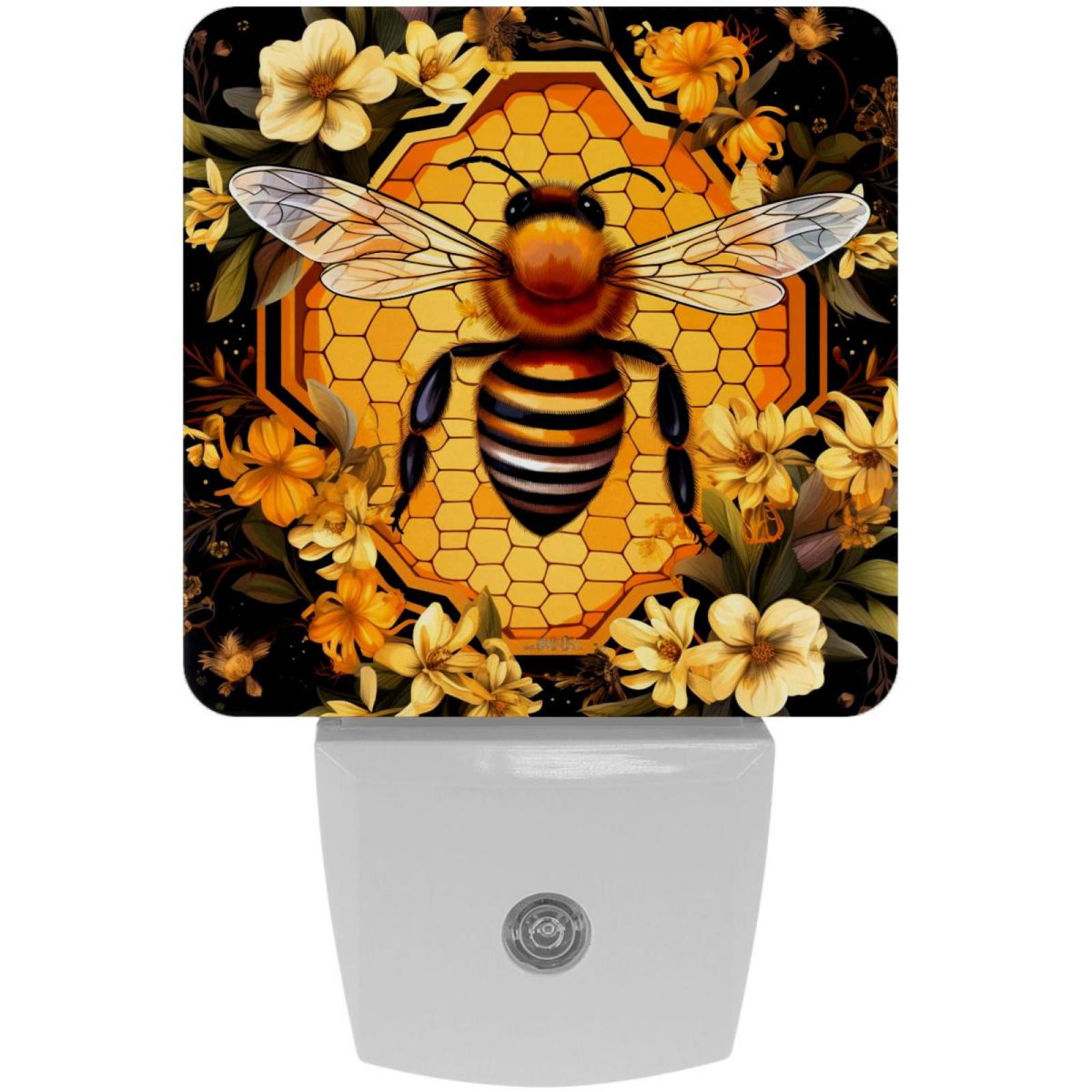 Starry Bee LED Square Night Lights - Modern Design, Soft Glow, Energy ...
