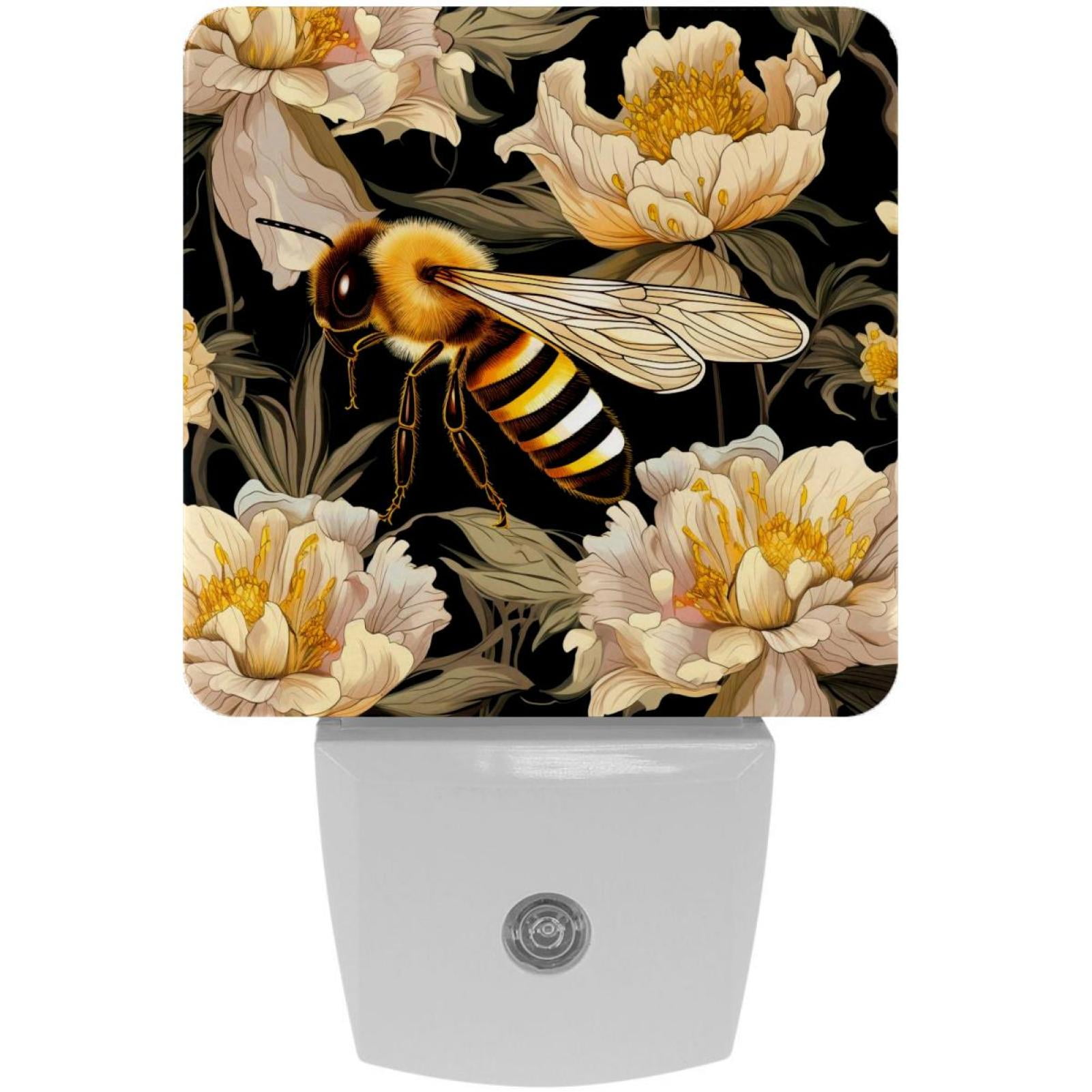 Starry Bee LED Square Night Lights - Modern Design, Soft Glow, Energy ...