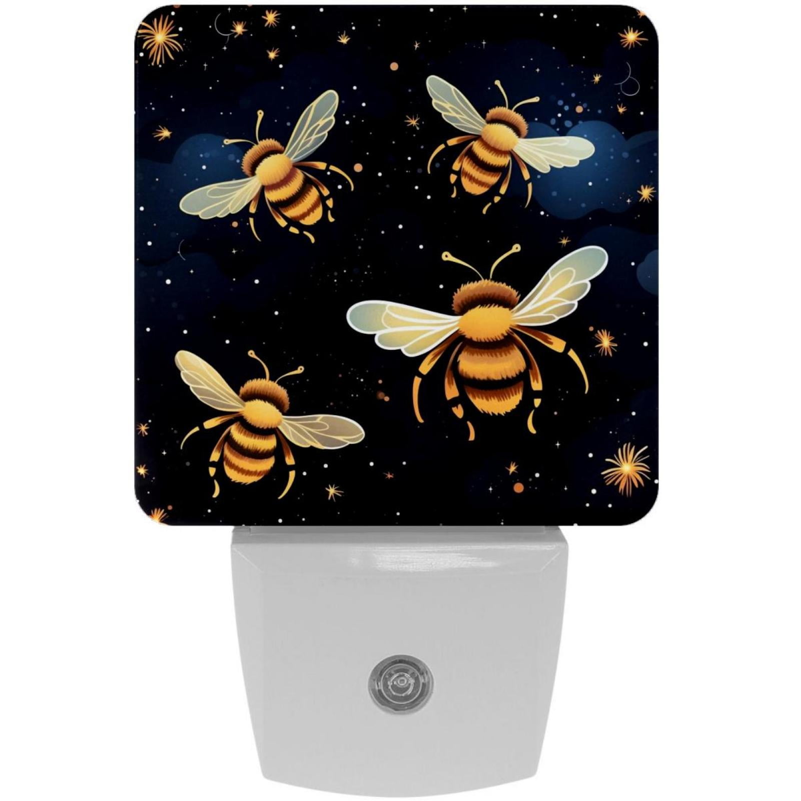 Starry Bee LED Square Night Lights- Modern and Energy Efficient Bedside ...