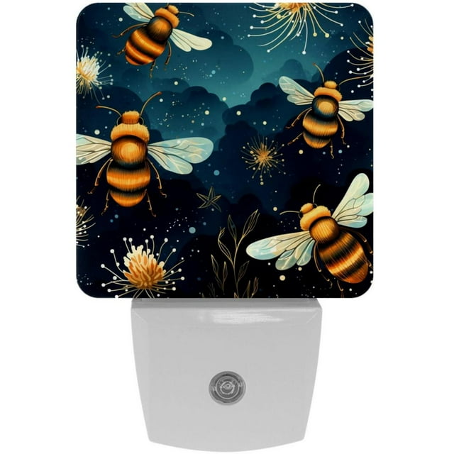 Starry Bee LED Square Night Lights - Modern and Versatile Plug-in ...