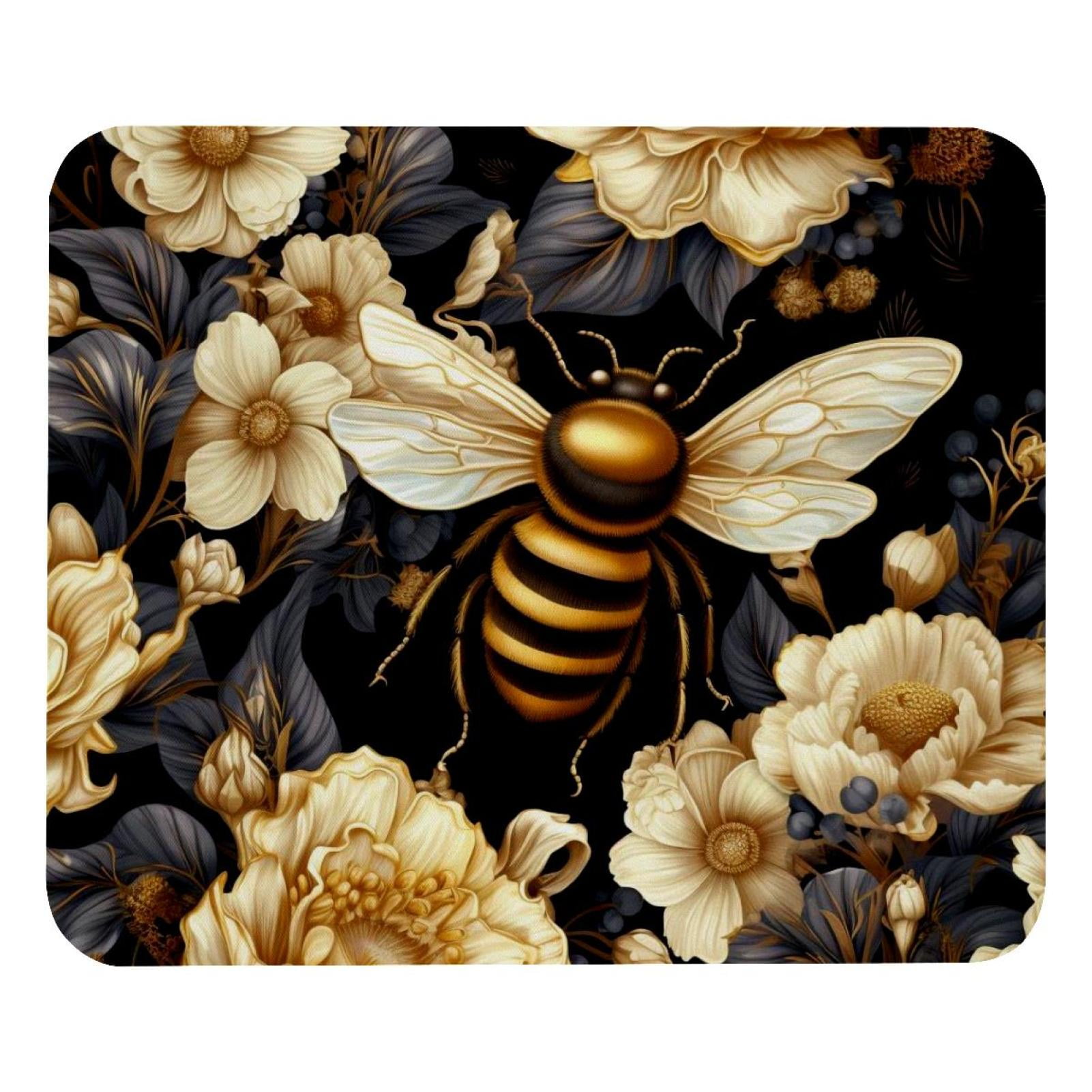 Starry Bee Mouse Pad, Personality Design Rubber Base for Office Decor ...