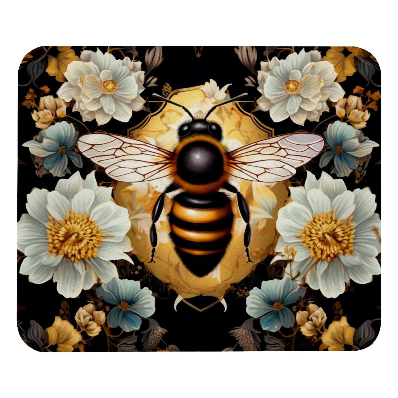 Starry Bee Mouse Pad, Personality Design Rubber Base for Office Decor ...