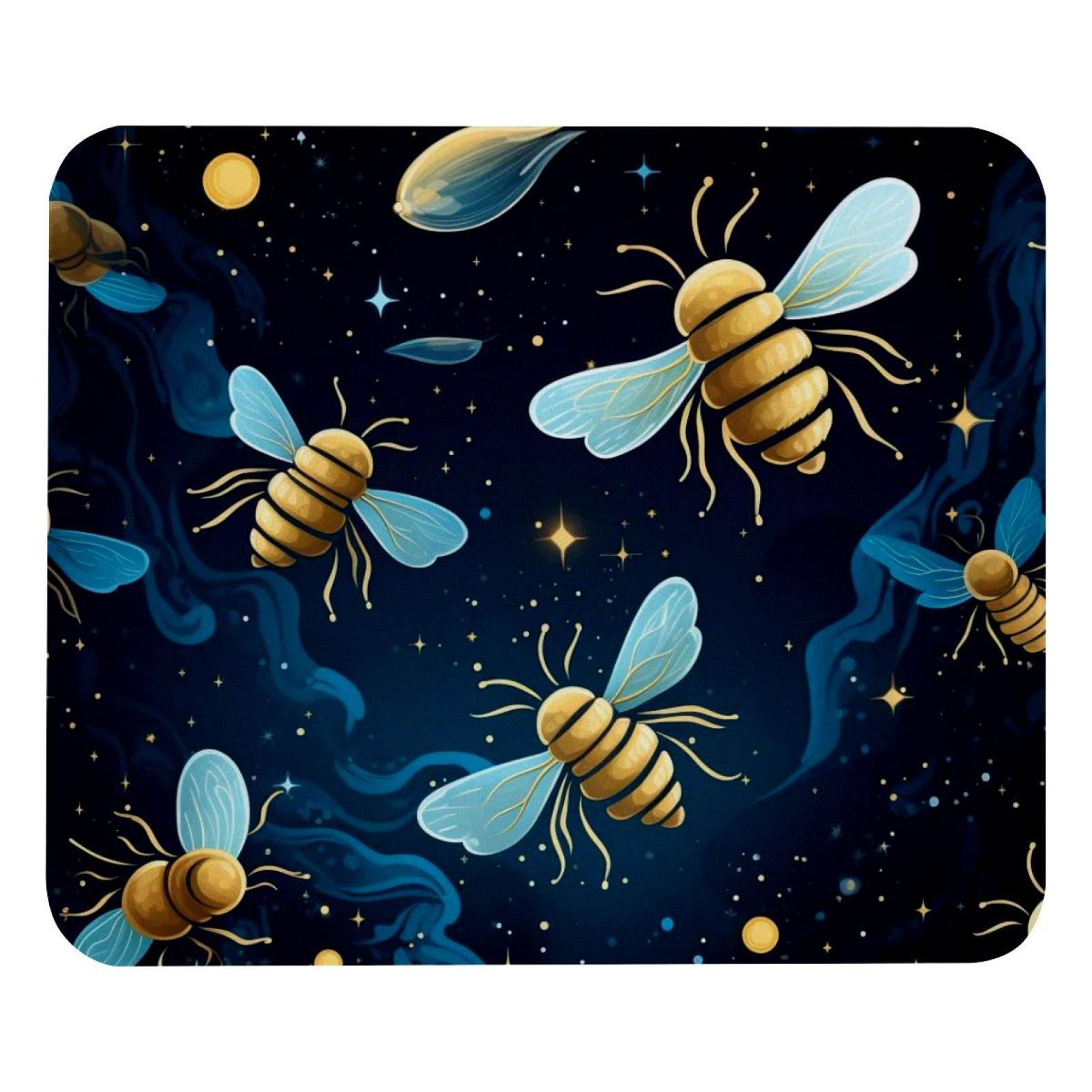 Starry Bee Mouse Pad, Personality Design Rubber Base for Office Decor ...