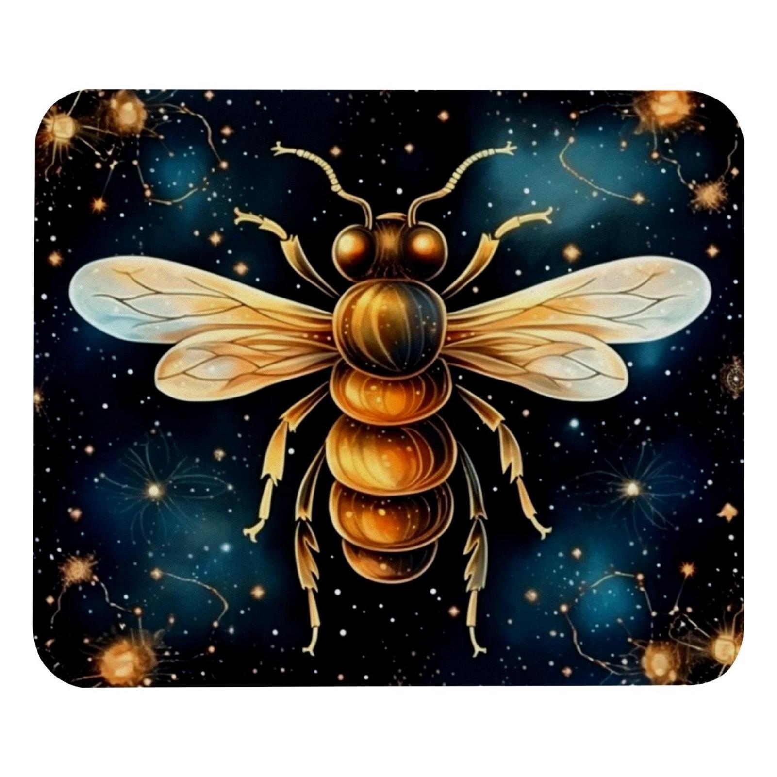 Starry Bee Mouse Pad, Personality Design Rubber Base for Office Decor ...