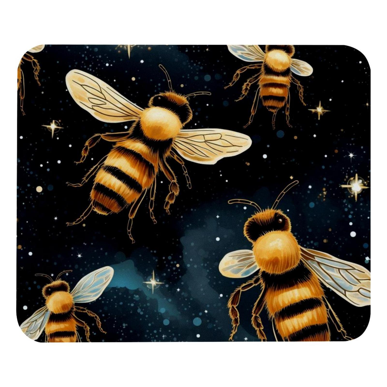 Starry Bee Mouse Pad, Personality Design Rubber Base for Office Decor ...