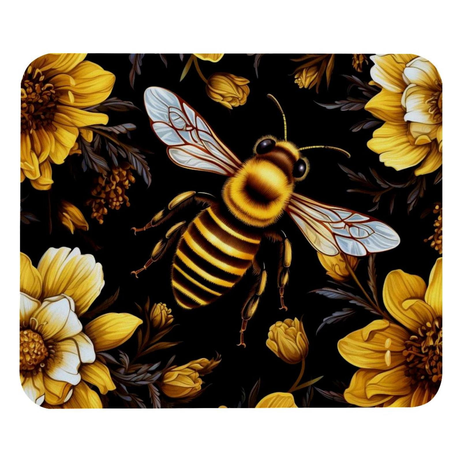 Starry Bee Mouse Pad, Rubber Base Computer Mouse Pads for Wireless ...