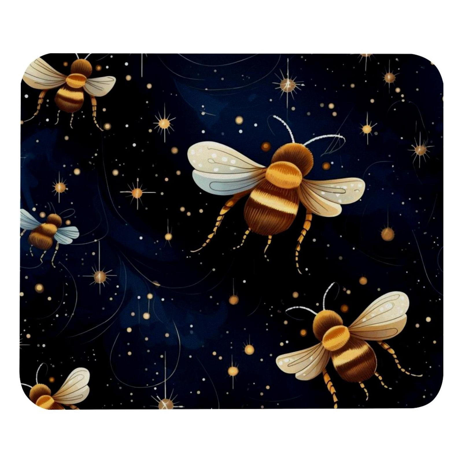 Starry Bee Mouse Pad, Rubber Base Computer Mouse Pads for Wireless ...