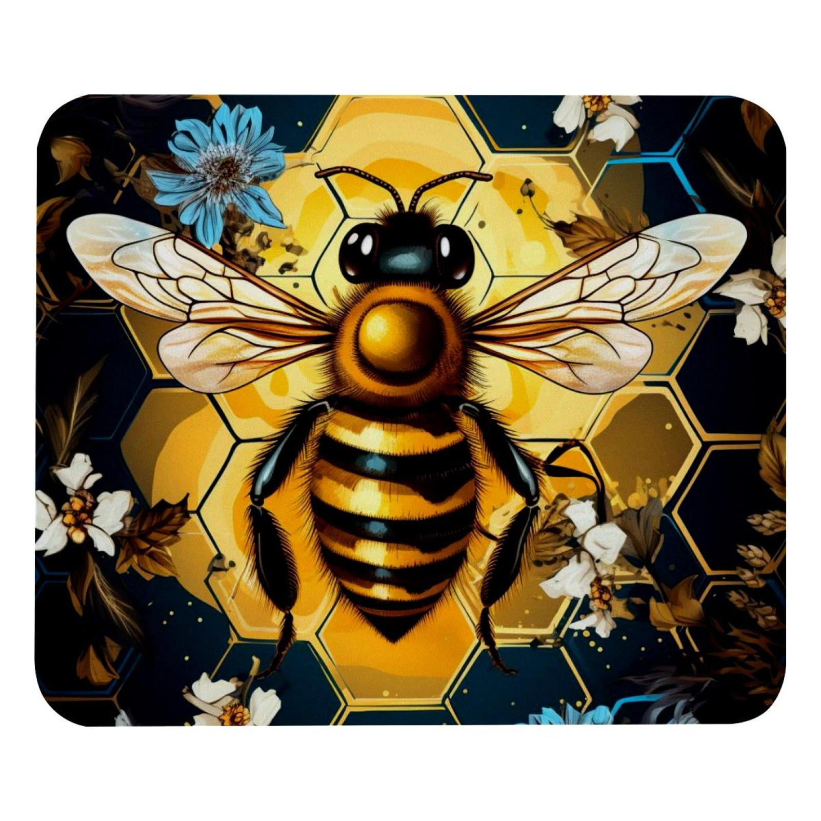 Starry Bee Mouse Pad, Rubber Base Computer Mouse Pads for Wireless ...