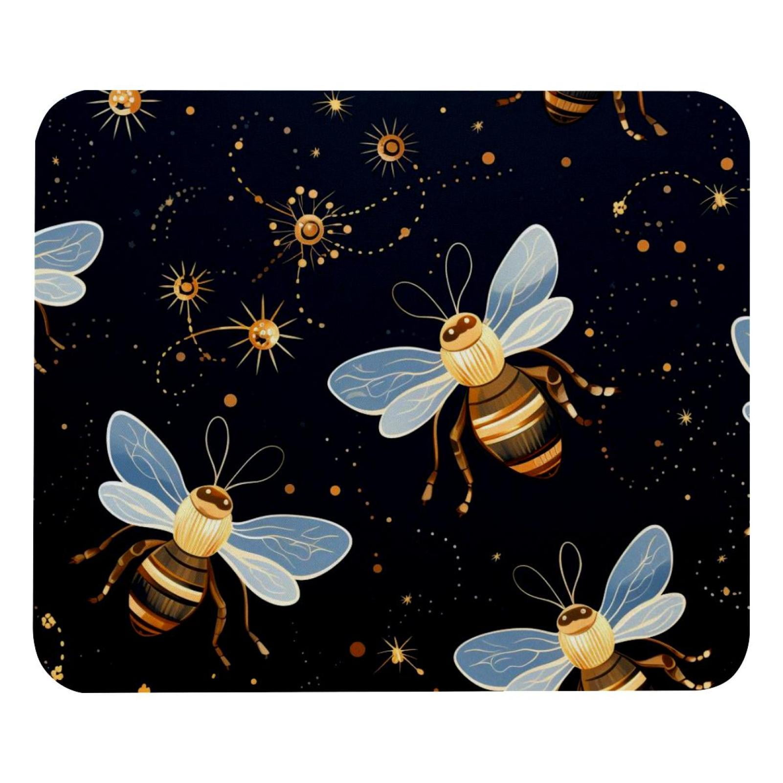 Starry Bee Mouse Pad, Rubber Base Computer Mouse Pads for Wireless ...