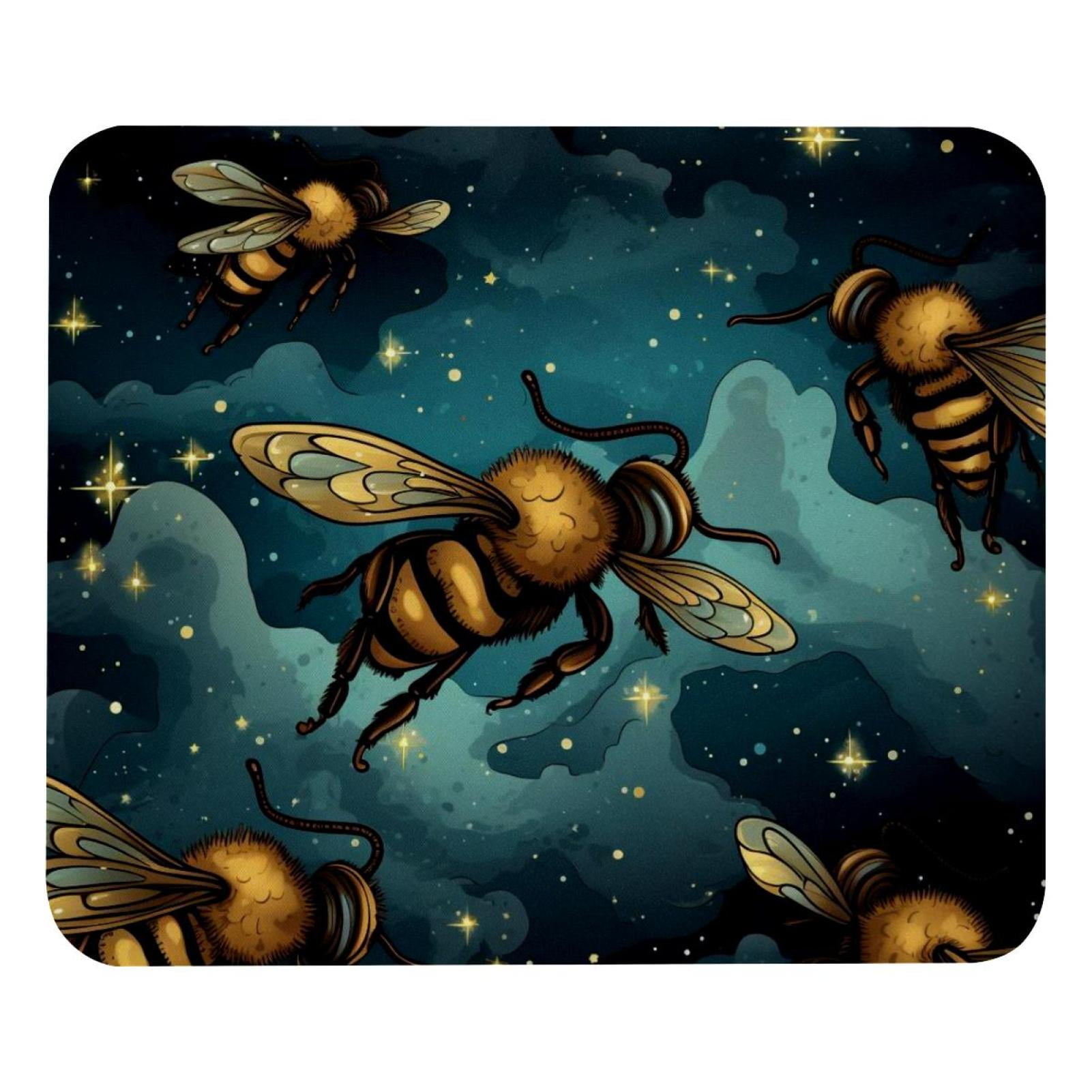 Starry Bee Mouse Pad , Soft Cute Computer Mouse Mat with Rubber Base ...