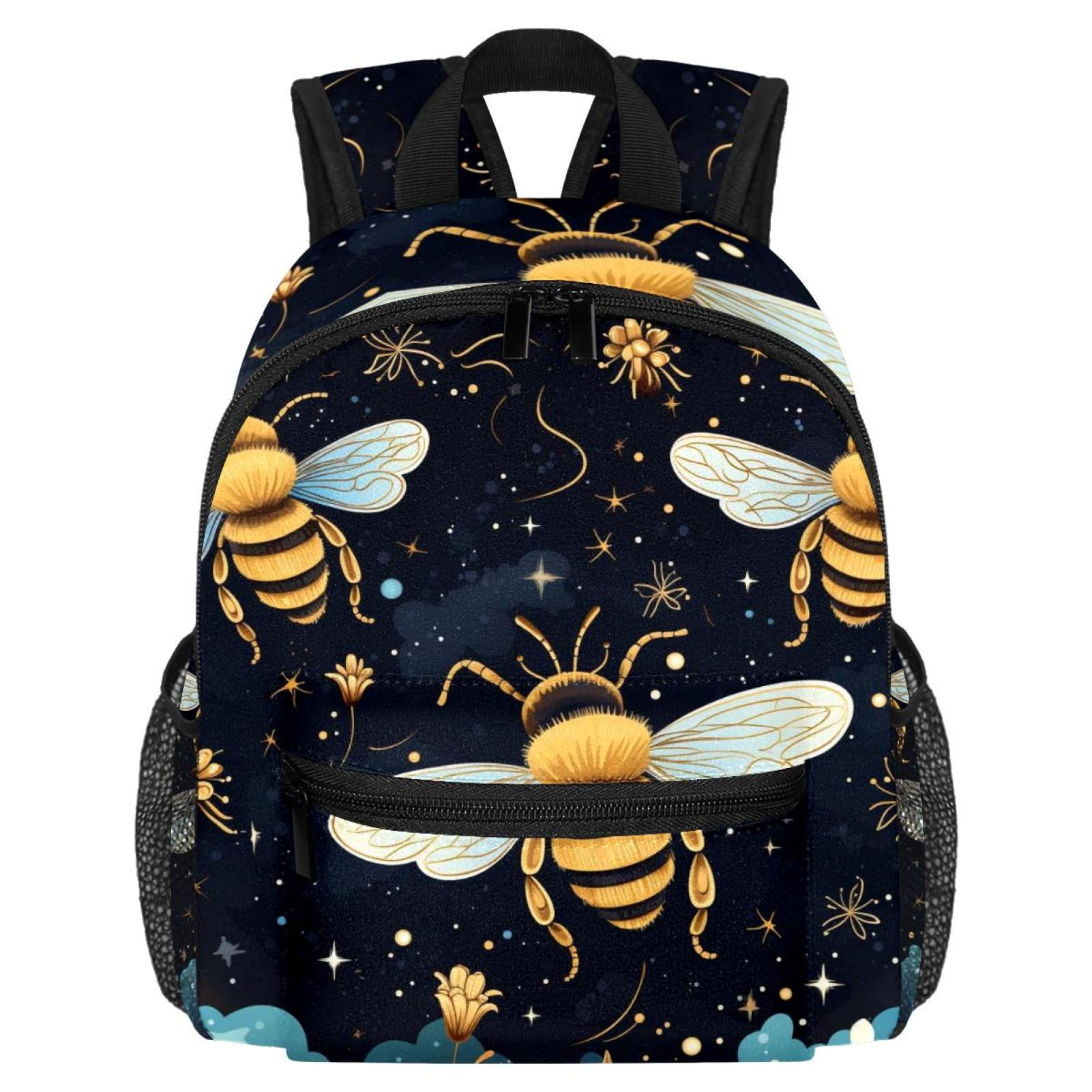Starry Bees in the Sky Adjustable Shoulder Strap Backpack - Large ...