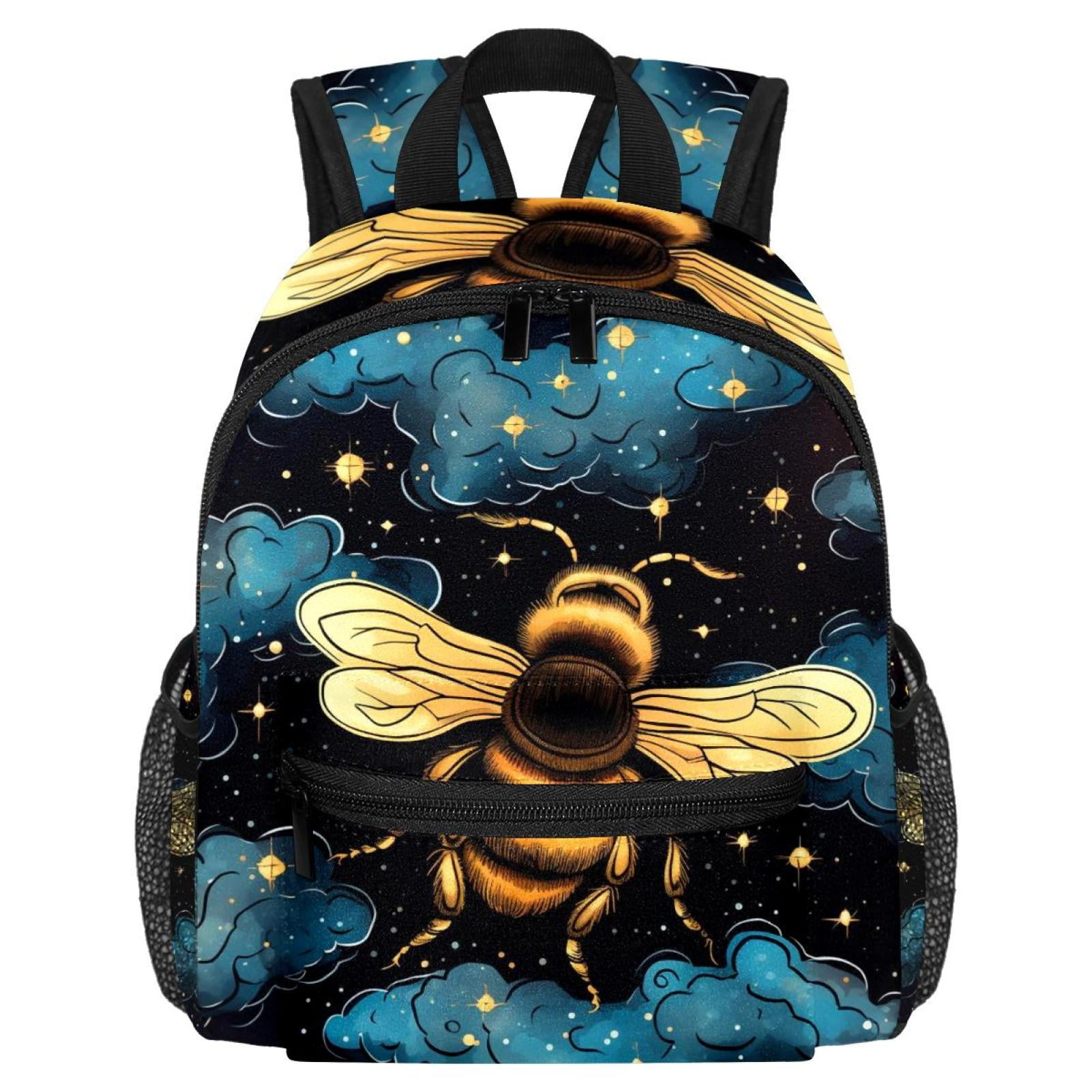 Starry Bees in the Sky Adjustable Shoulder Strap Backpack - Large ...