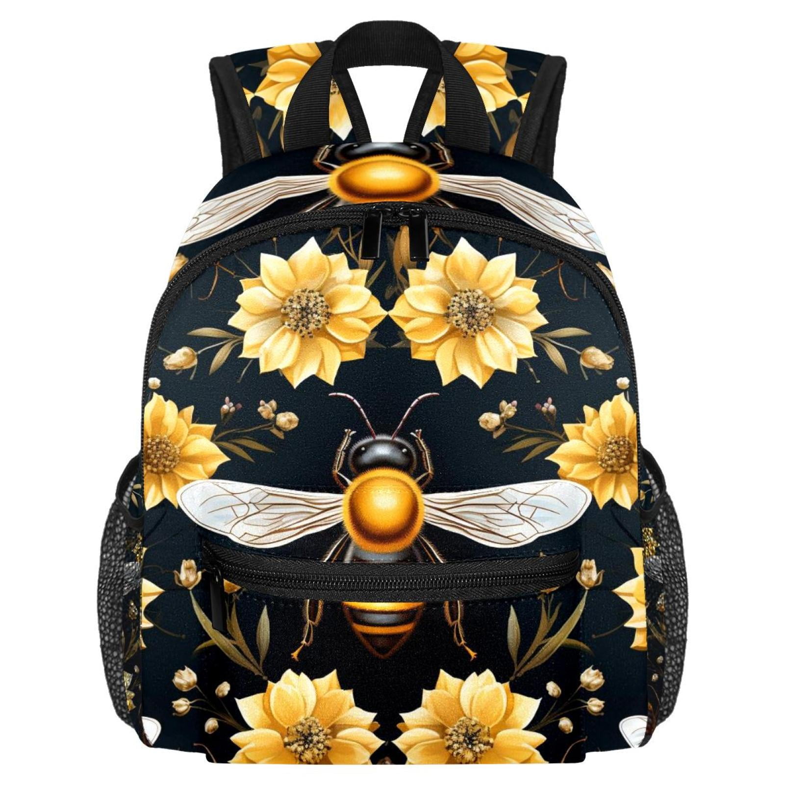 Starry Bees in the Sky Diaper Backpack with Adjustable Shoulder Strap ...