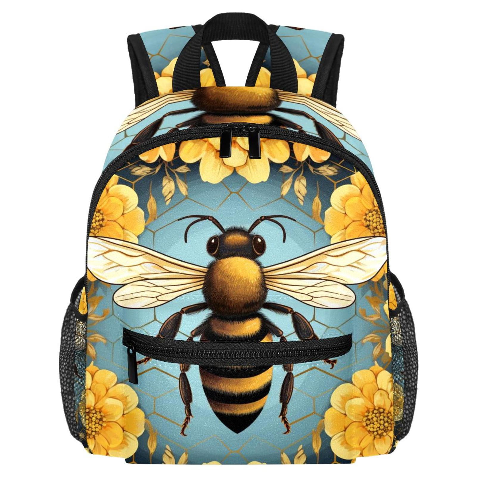 Starry Bees in the Sky Diaper Backpack with Adjustable Shoulder Strap ...