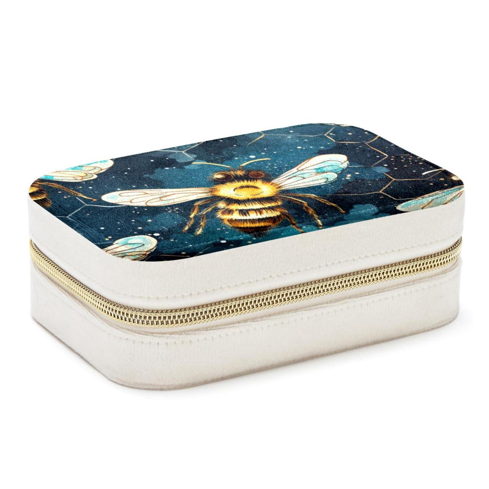 Starry Bees Velvet Portable Jewelry Organizer Stand with Removable ...
