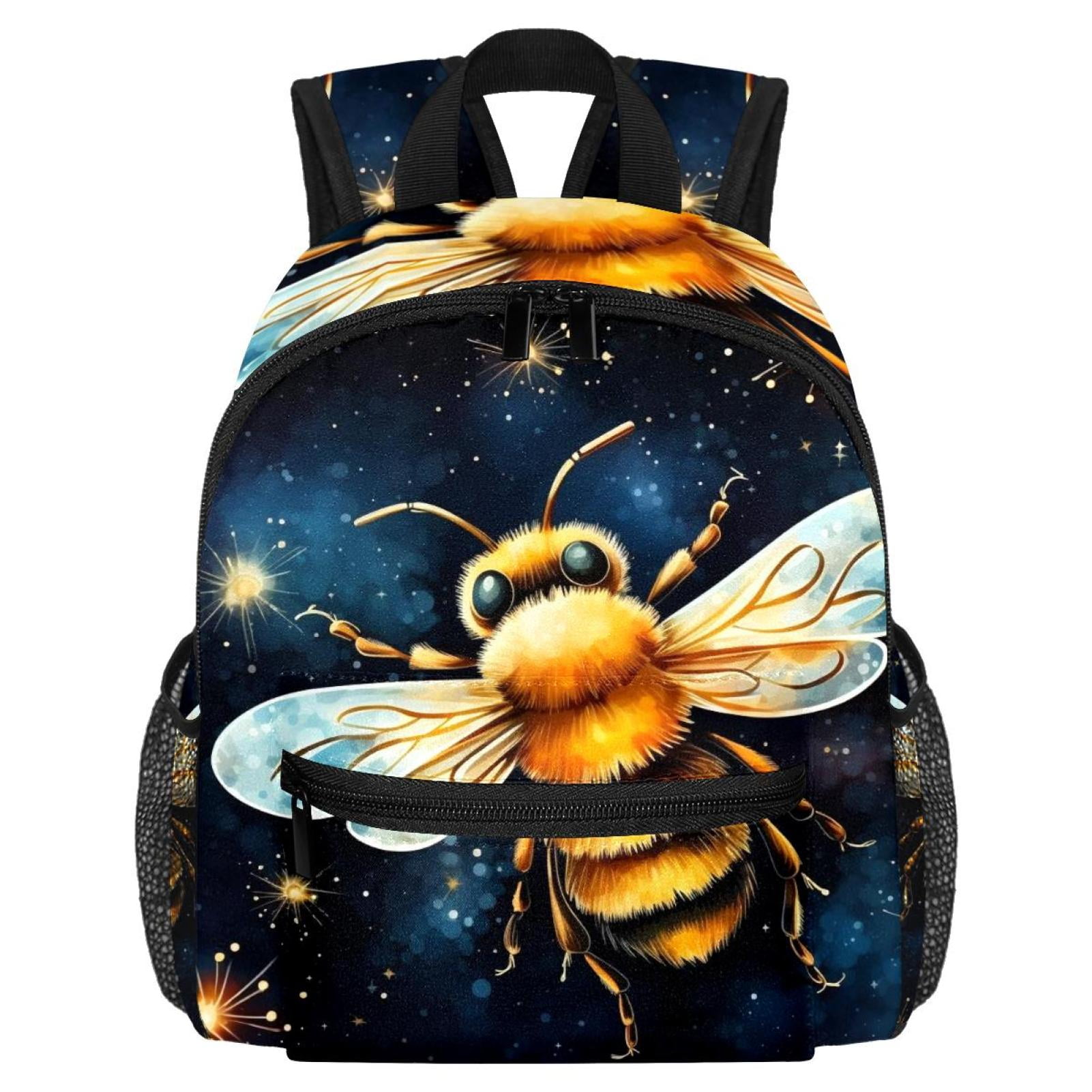 Starry Bees in the Sky Cute Book Bag with Adjustable Shoulder Strap ...