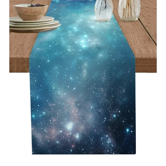 Starry Deep Sky Galaxy Star Table Runner for Dining Table Wedding r ...