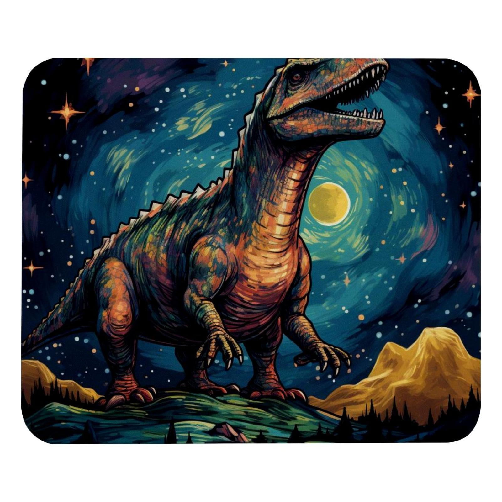 Starry Dinosaur Mouse Pad, Personality Design Rubber Base for Office ...