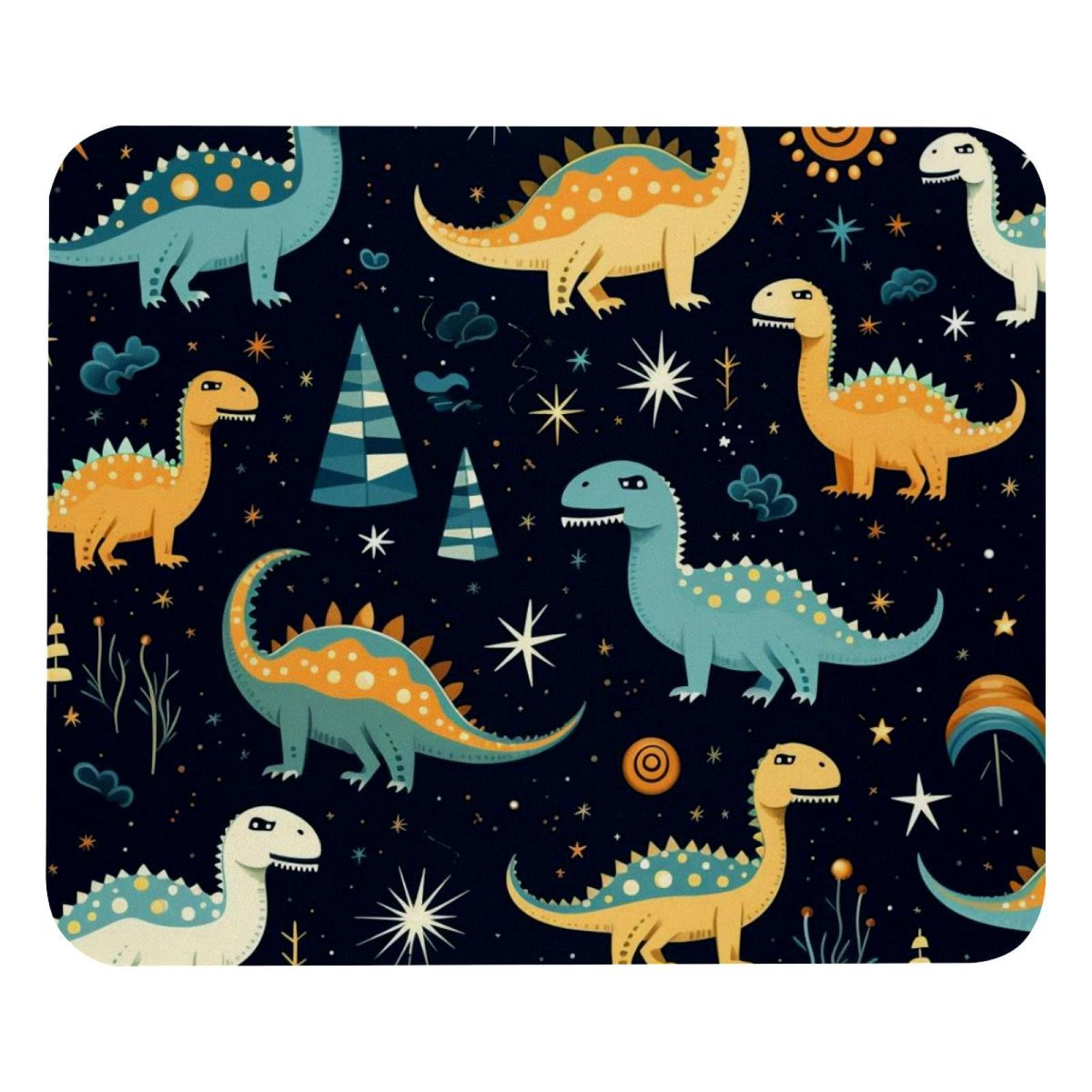 Starry Dinosaur Mouse Pad, Rubber Base Computer Mouse Pads for Wireless ...
