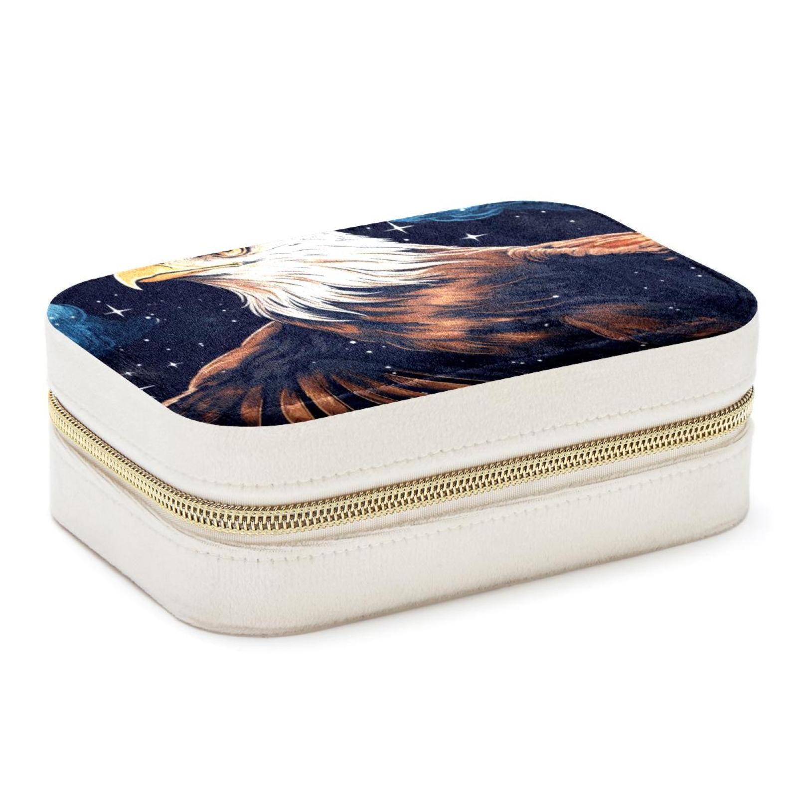 Starry Eagle Luxurious Velvet Travel Organizer Box with Removable ...