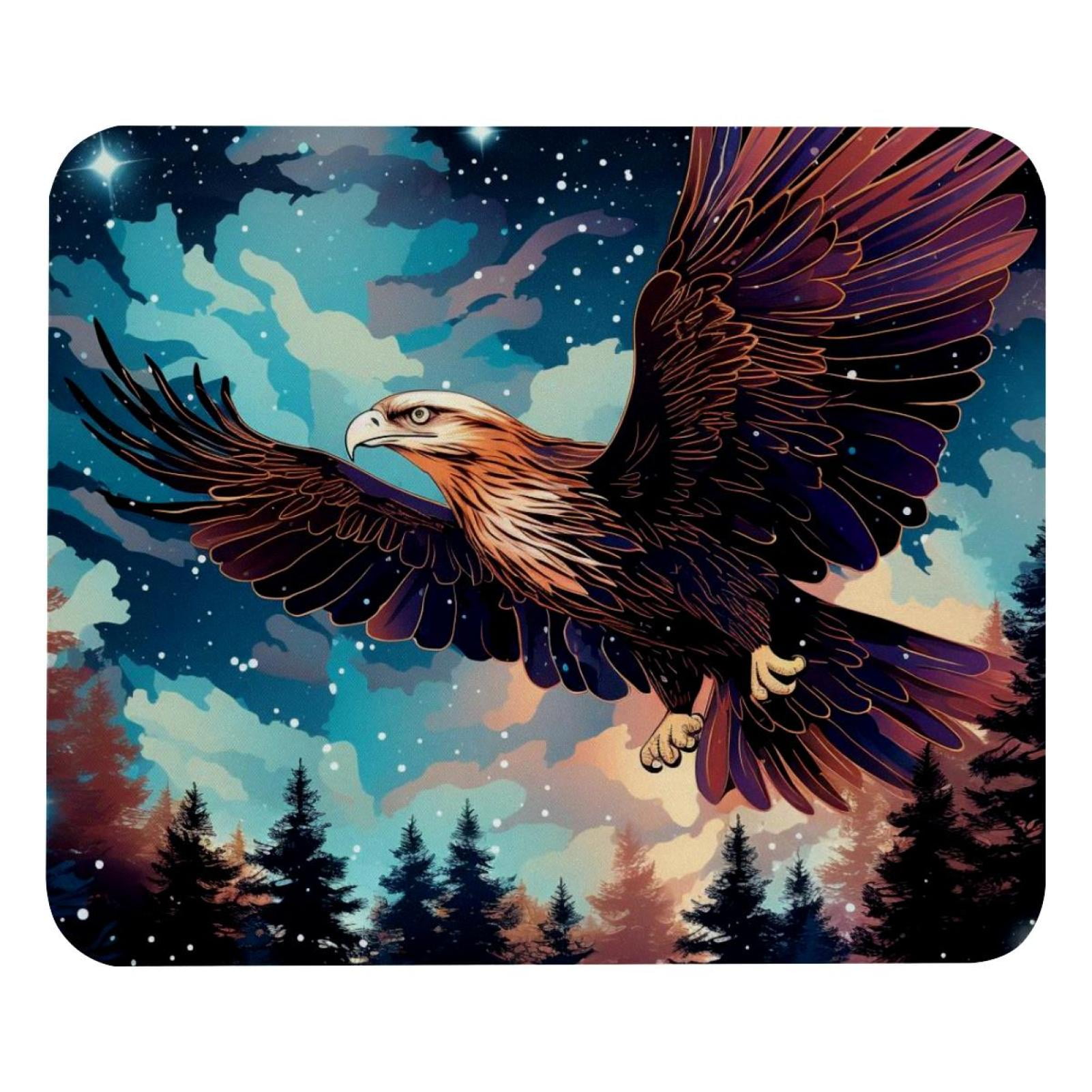 Starry Eagle Mouse Pad, Personality Design Rubber Base for Office Decor for Laptop, Computers ...