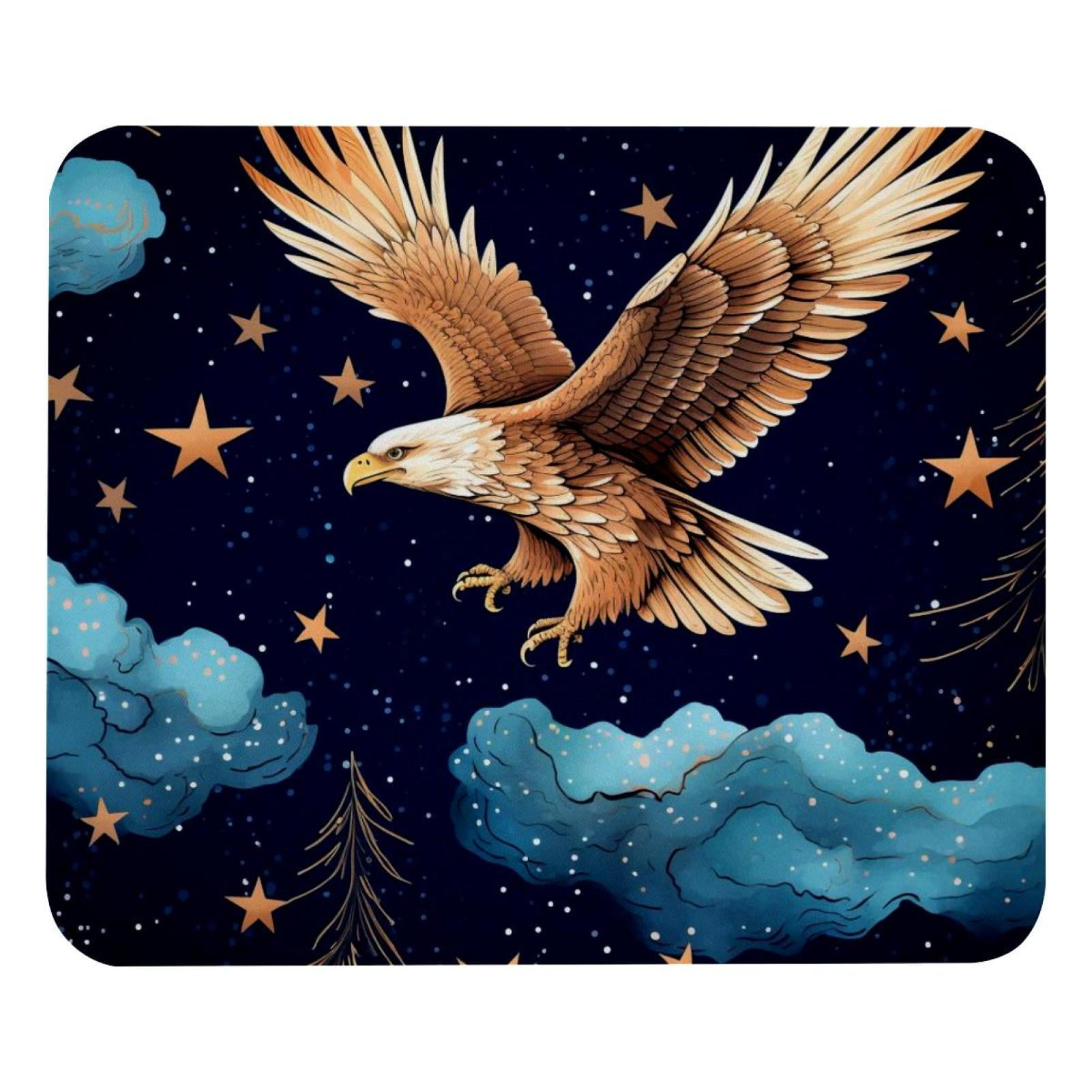Starry Eagle Mouse Pad, Personality Design Rubber Base for Office Decor for Laptop, Computers ...