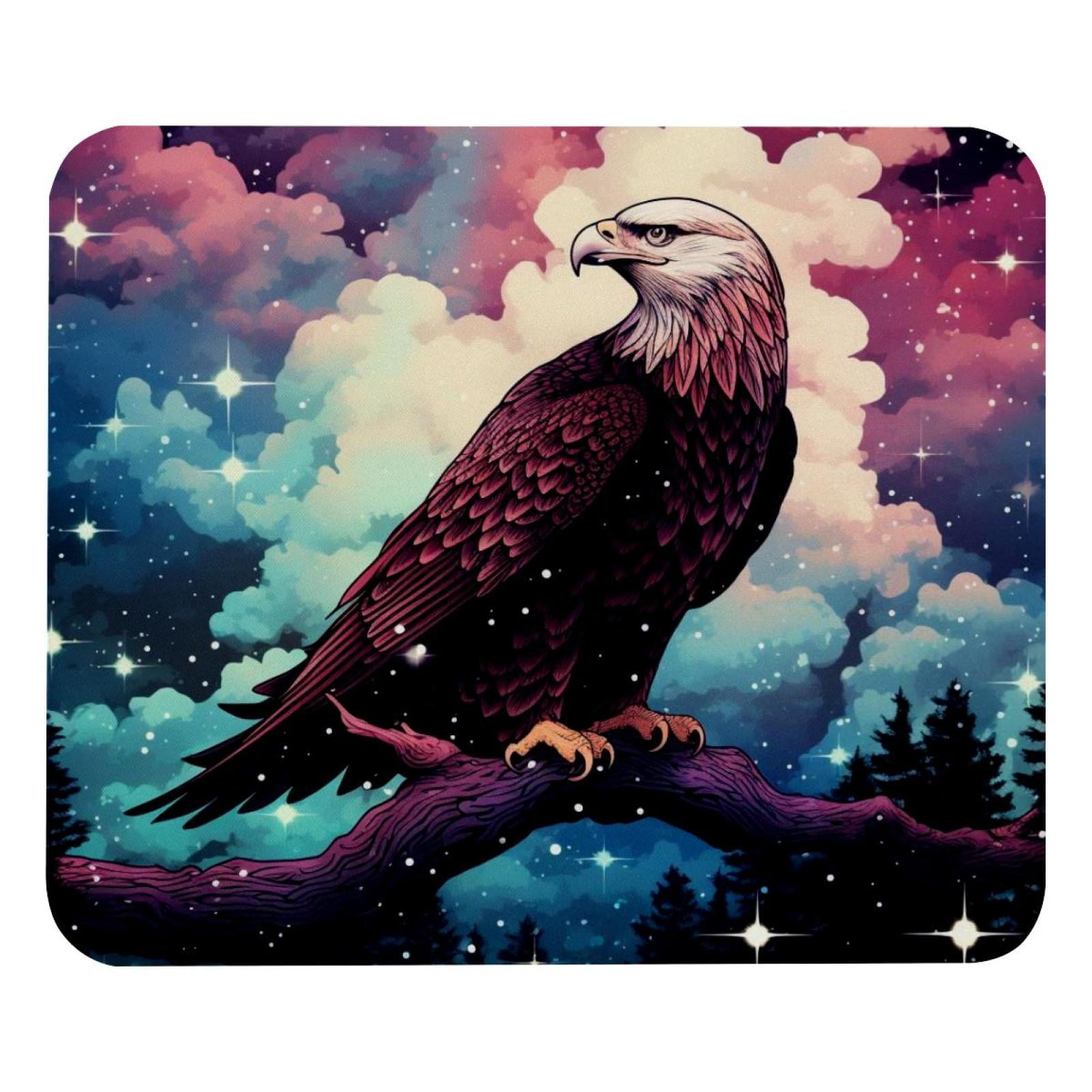 Starry Eagle Mouse Pad, Personality Design Rubber Base for Office Decor for Laptop, Computers ...