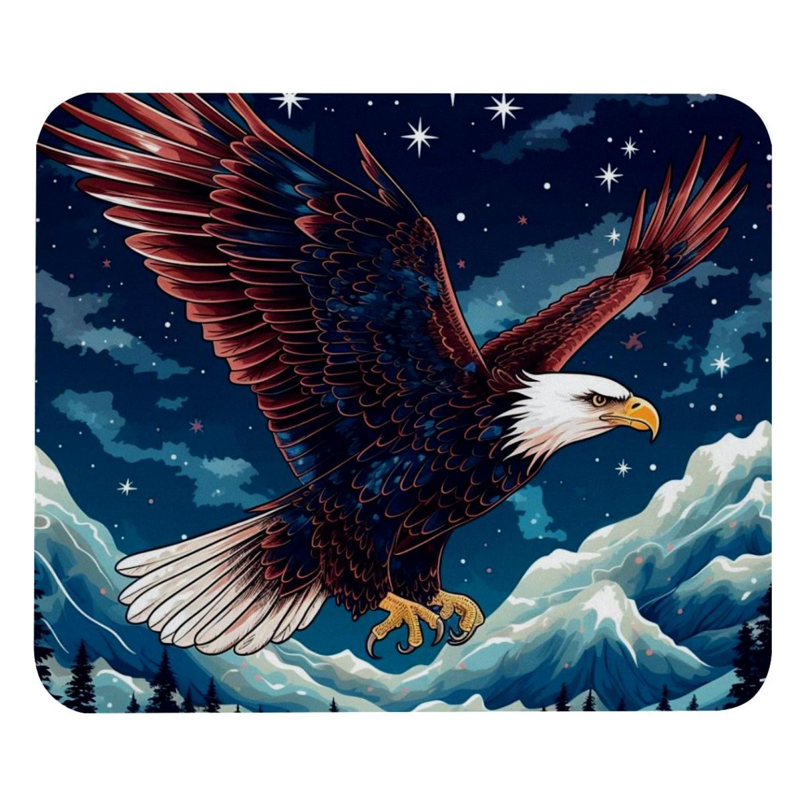 Starry Eagle Mouse Pad, Rubber Base Computer Mouse Pads for Wireless ...