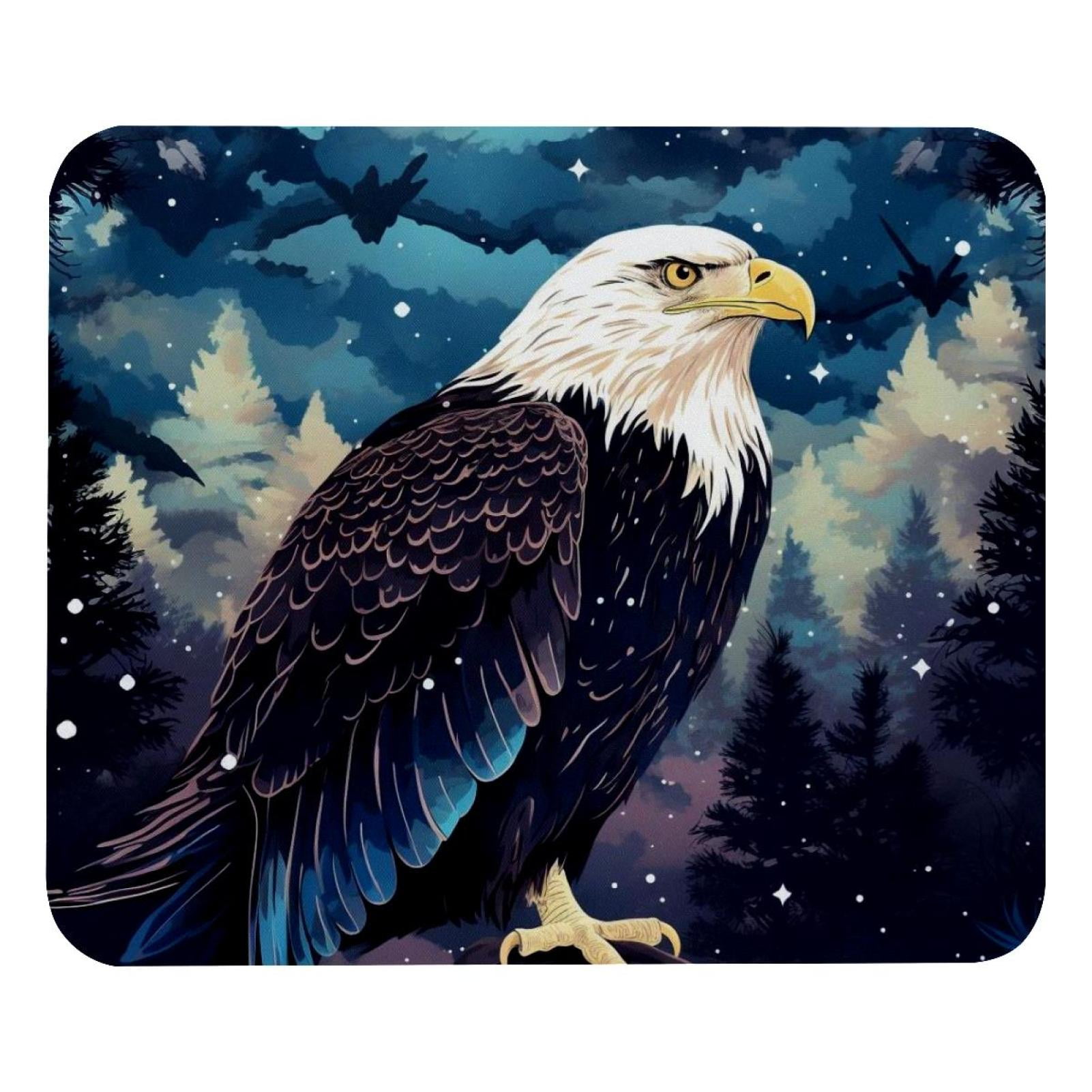 Starry Eagle Mouse Pad, Rubber Base Computer Mouse Pads for Wireless ...