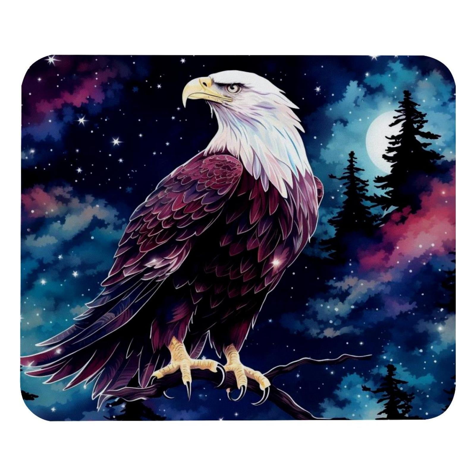 Starry Eagle Mouse Pad, Rubber Base Computer Mouse Pads for Wireless ...
