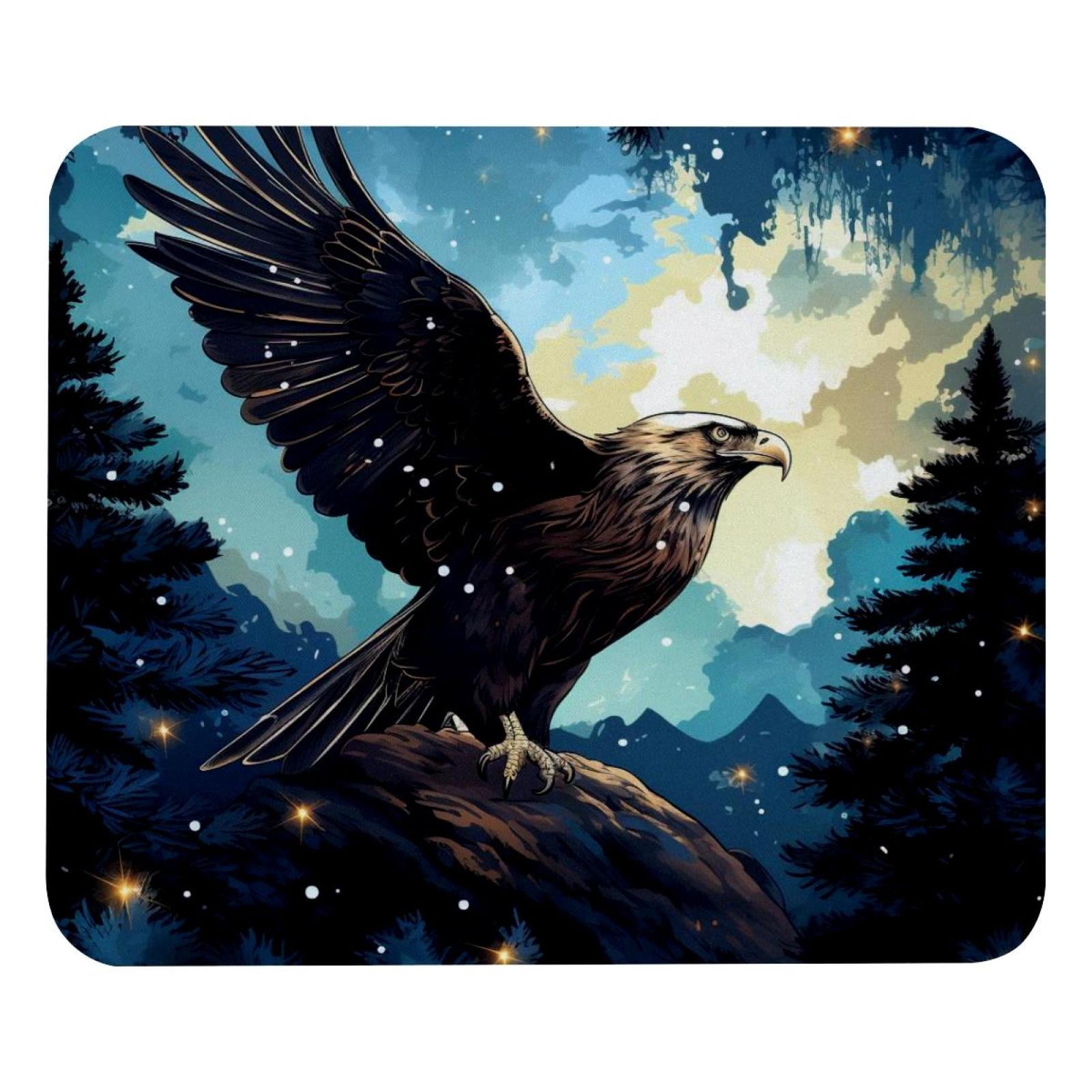 Starry Eagle Mouse Pad, Rubber Base Computer Mouse Pads for Wireless ...