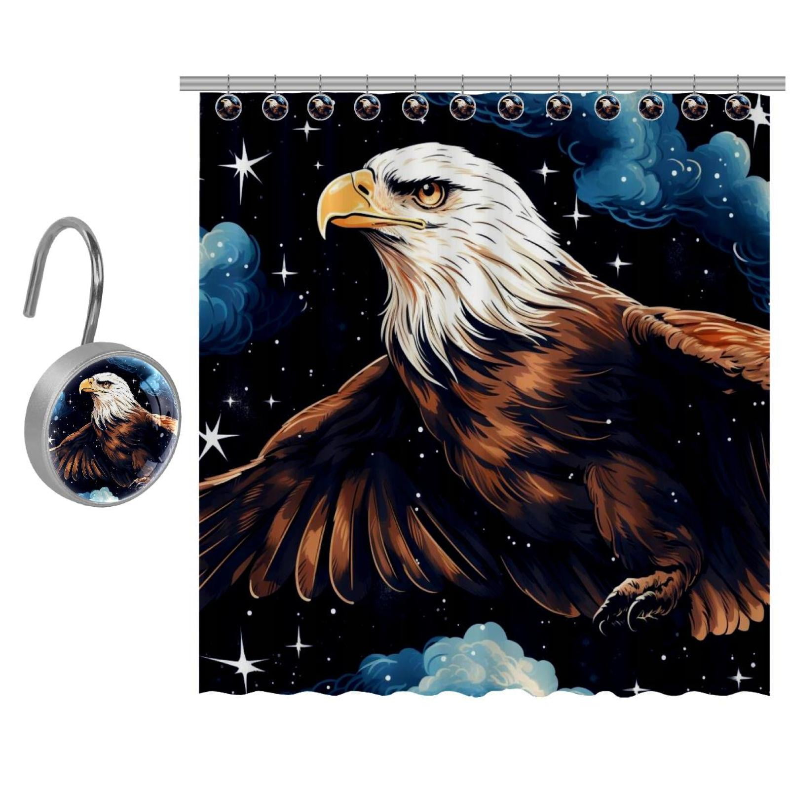 Starry Eagle Shower Curtain Set for Bathroom - Walmart.com