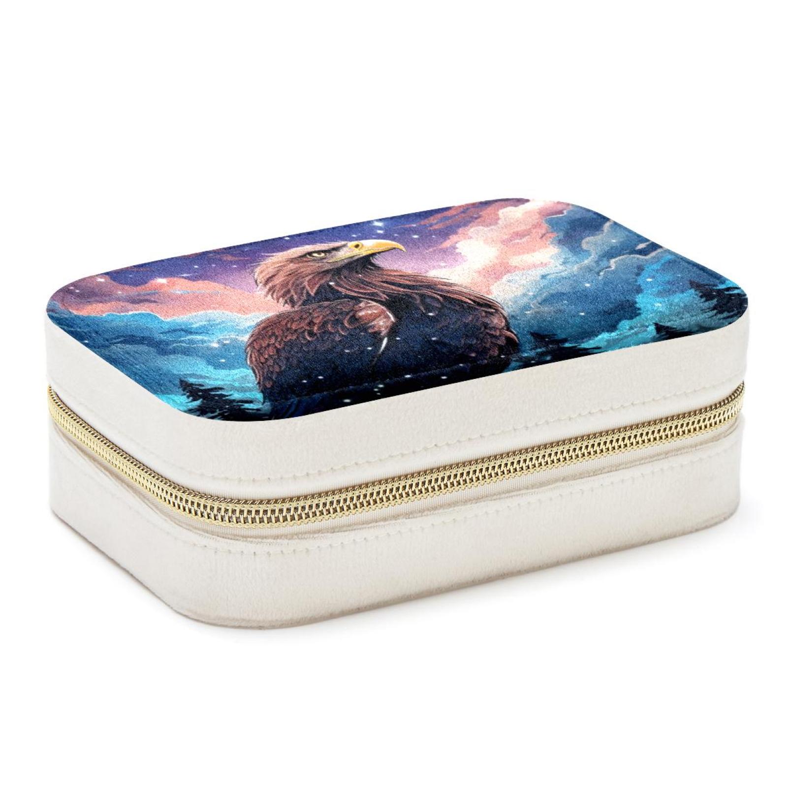 Starry Eagle Velvet Portable Storage Box with Removable Compartment ...