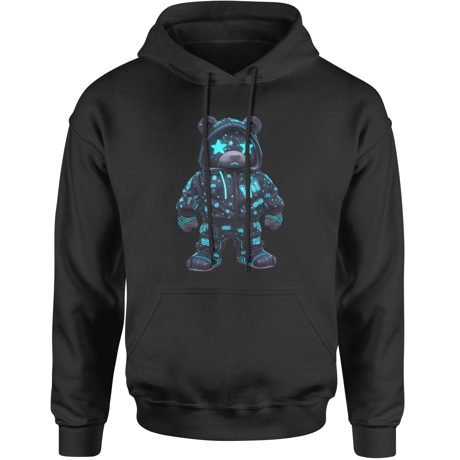 Starry Eyed Vaporwave Urban Graffiti Bear Adult Hoodie Sweatshirt ...