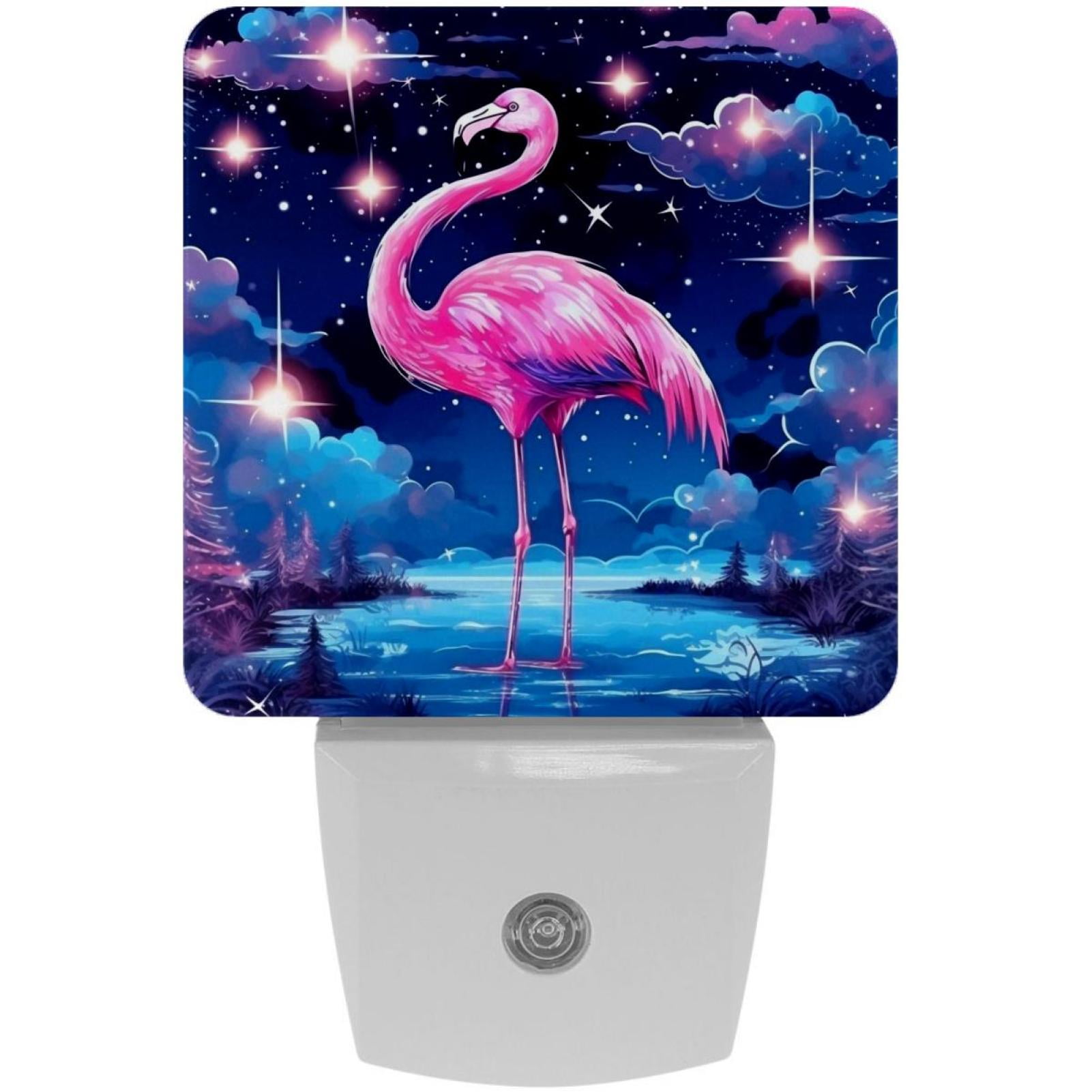 Starry Flamingos LED Square Night Light - Energy Efficient Plug-in ...