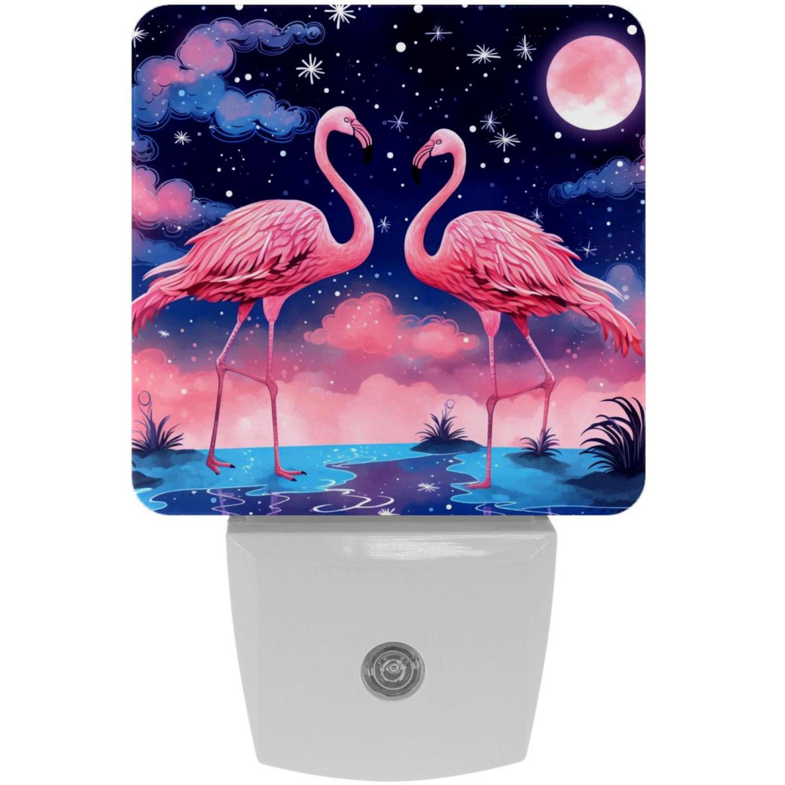 Starry Flamingos LED Square Night Light - Small and Bright Square ...