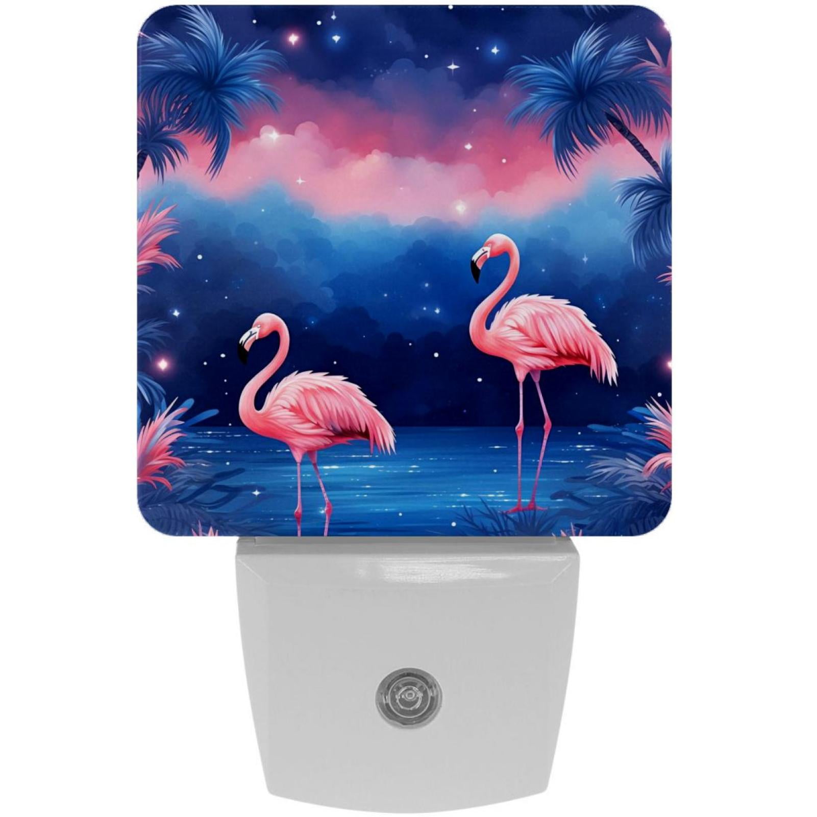 Starry Flamingos LED Square Night Lights for Bedroom and Living Room ...