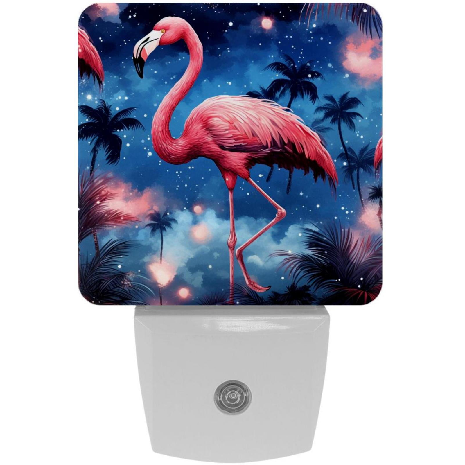 Starry Flamingos LED Square Night Lights for Bedroom and Living Room ...
