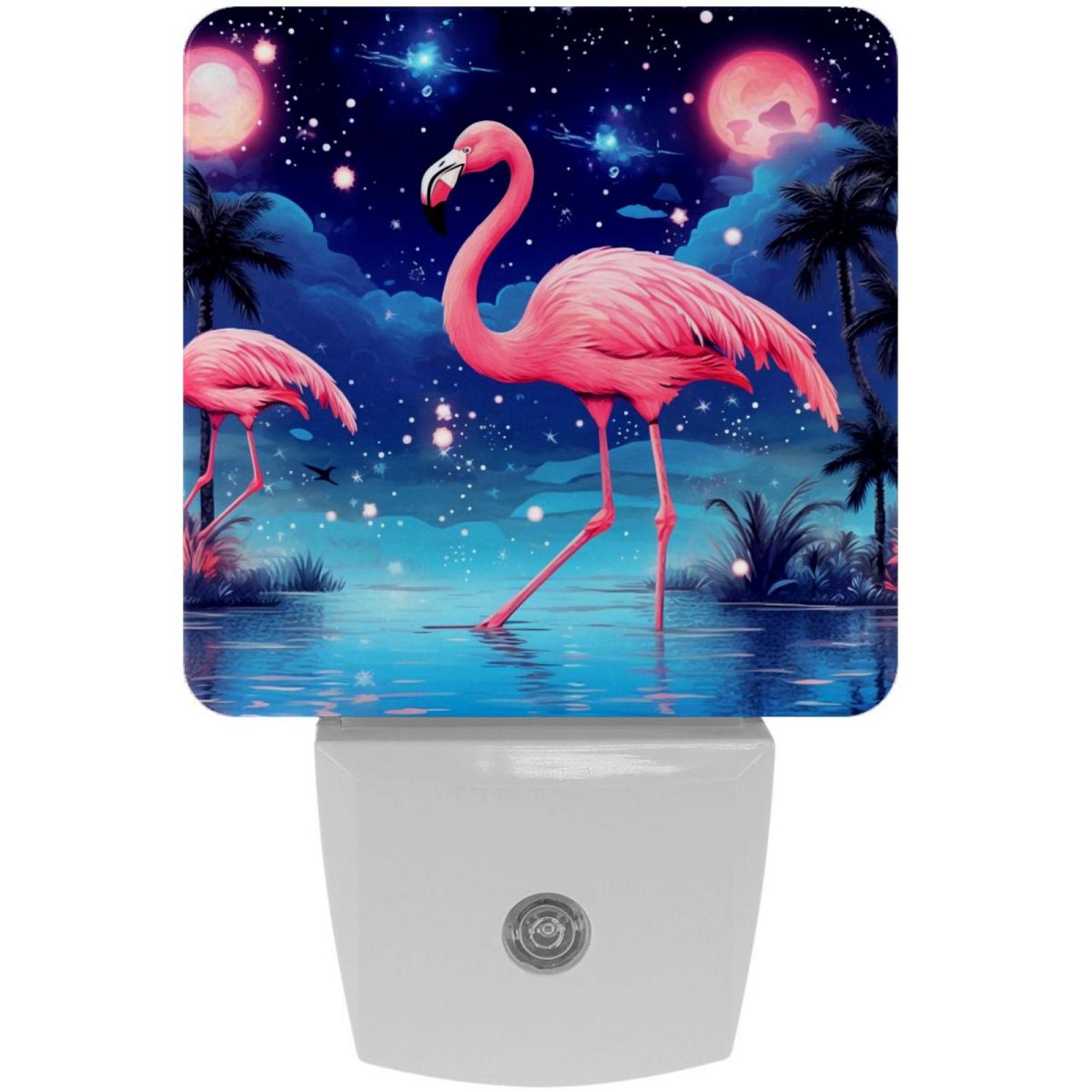 Starry Flamingos LED Square Night Lights - Compact and Multifunctional ...
