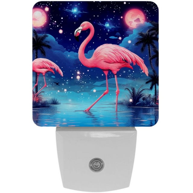 Starry Flamingos LED Square Night Lights - Compact and Multifunctional ...
