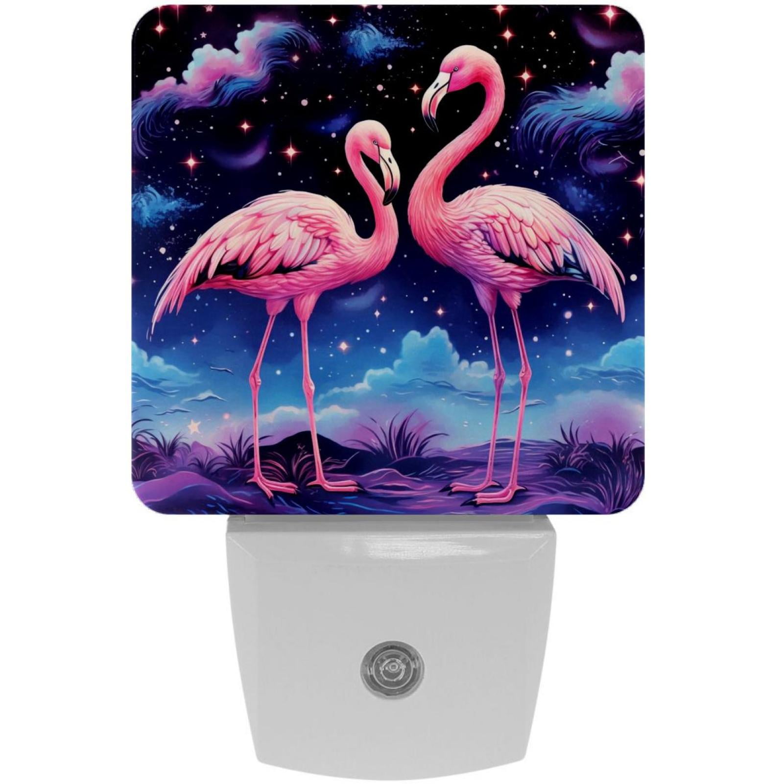Starry Flamingos LED Square Night Lights - Energy Efficient Plug-in ...
