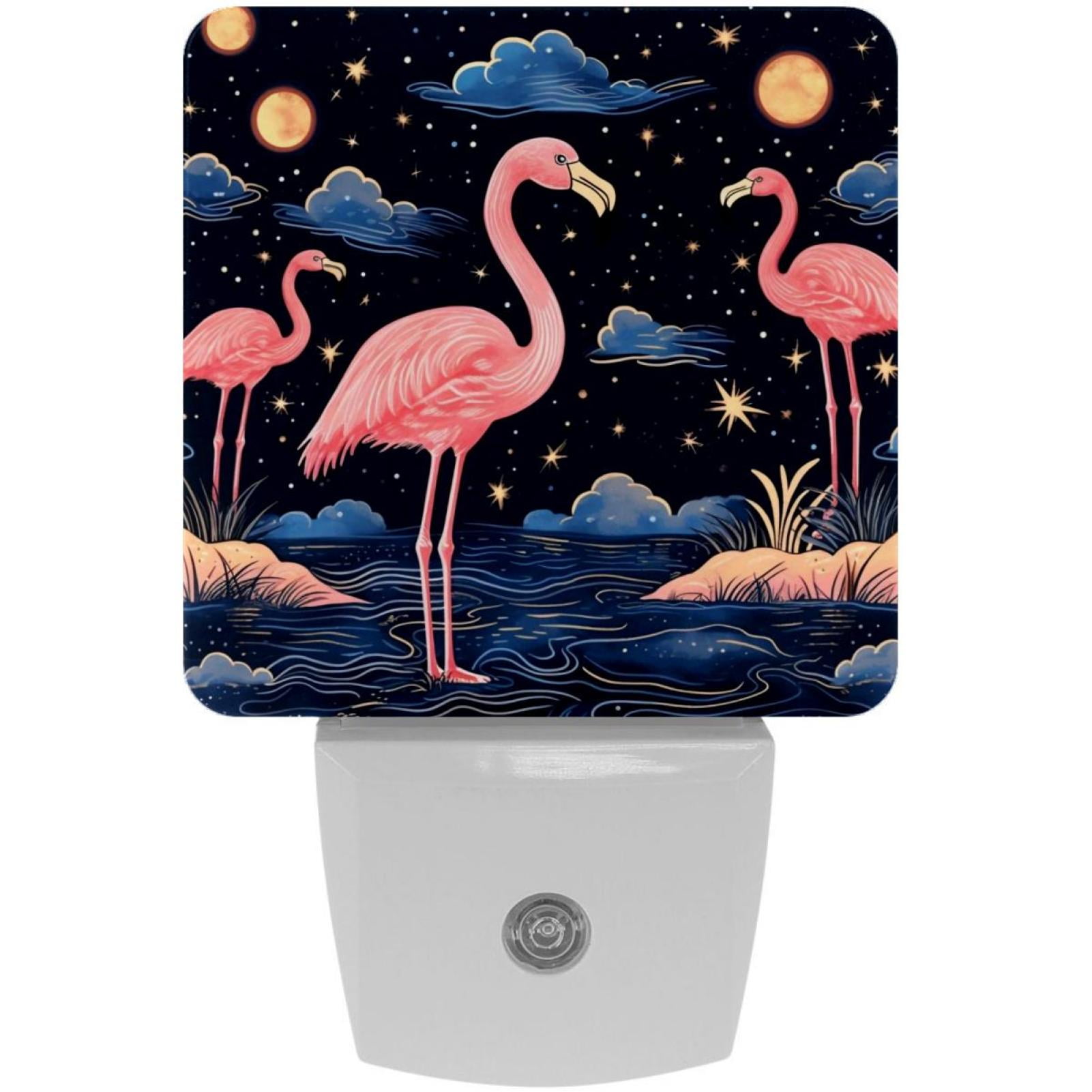 Starry Flamingos LED Square Night Lights- Energy Efficient and Stylish ...